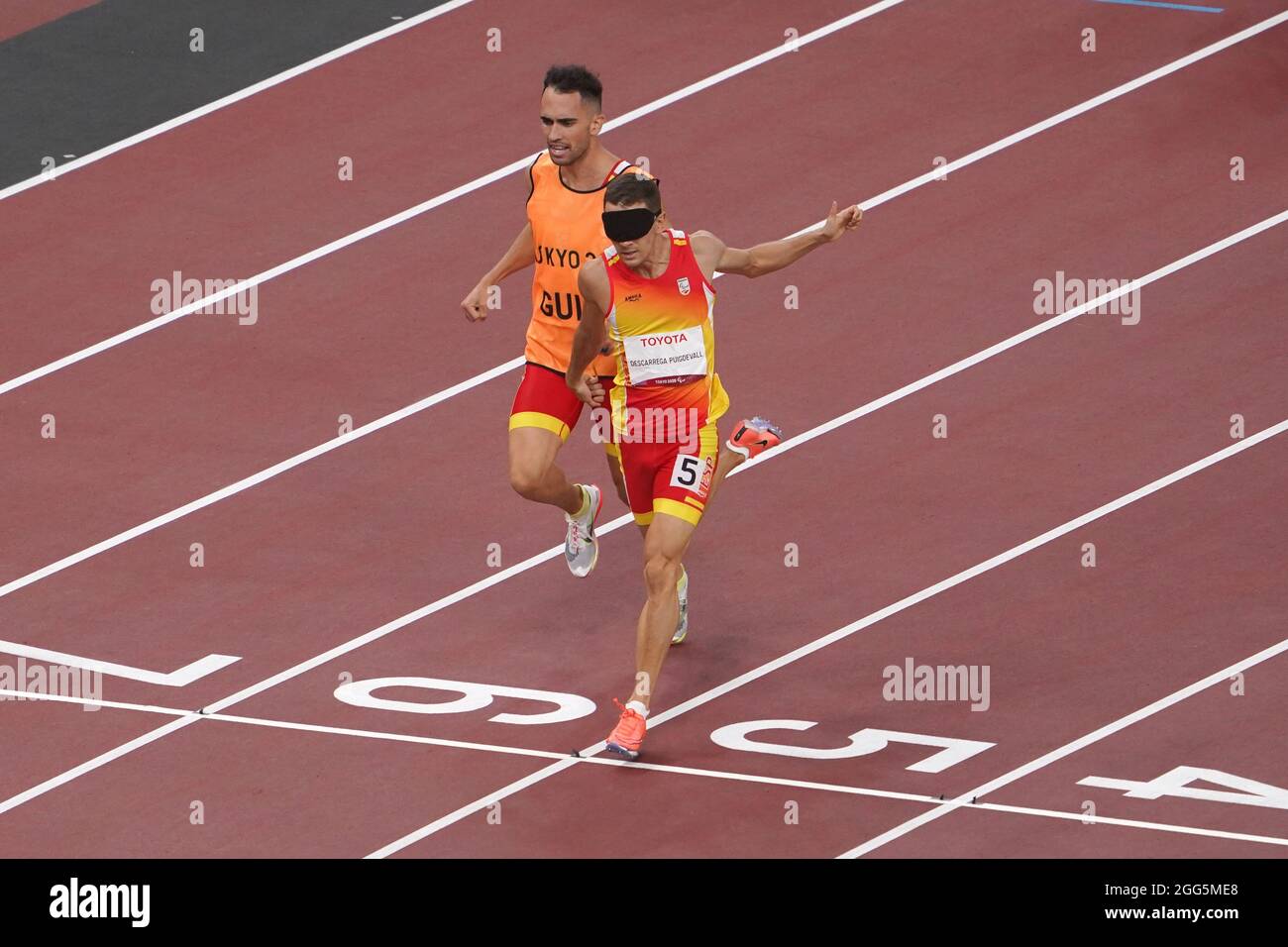Tokio, Japan. 29th Aug, 2021. Paralympics: Athletics, men's 400m final ...