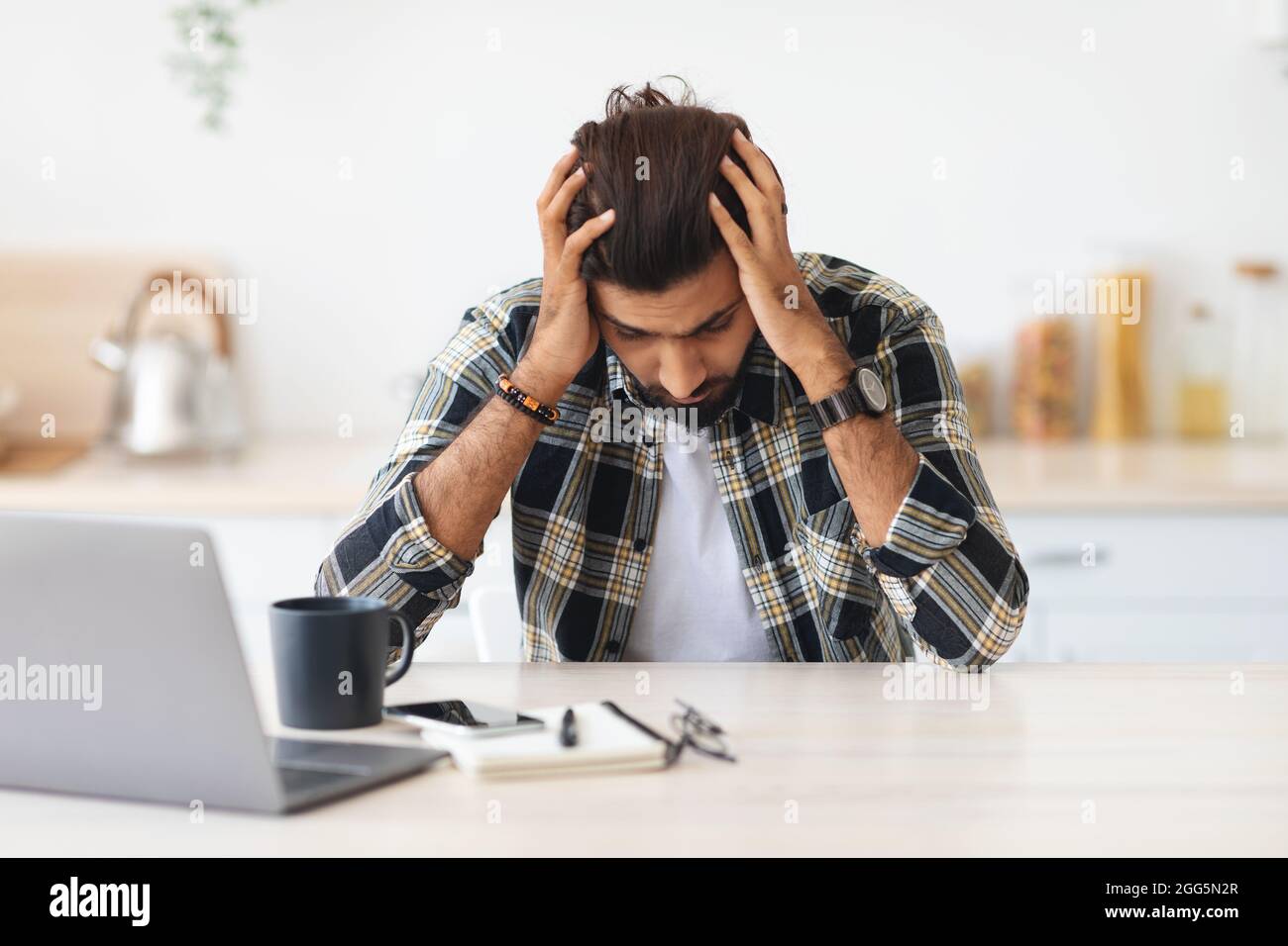Indian man sitting in front of computer hi-res stock photography and ...