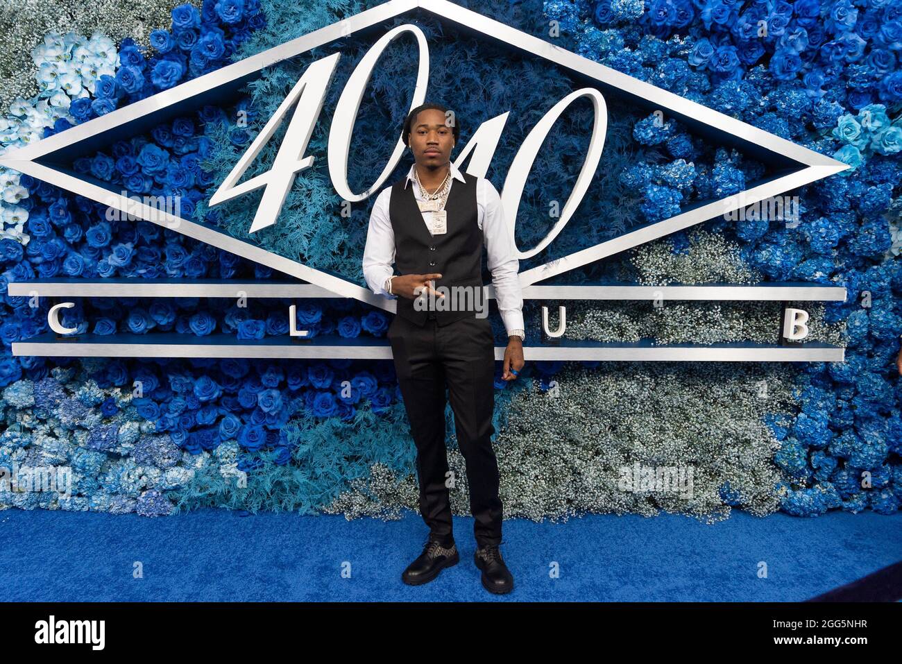 EkT 40 attends the 18-year anniversary of Jay-Z's 40/40 club in New ...