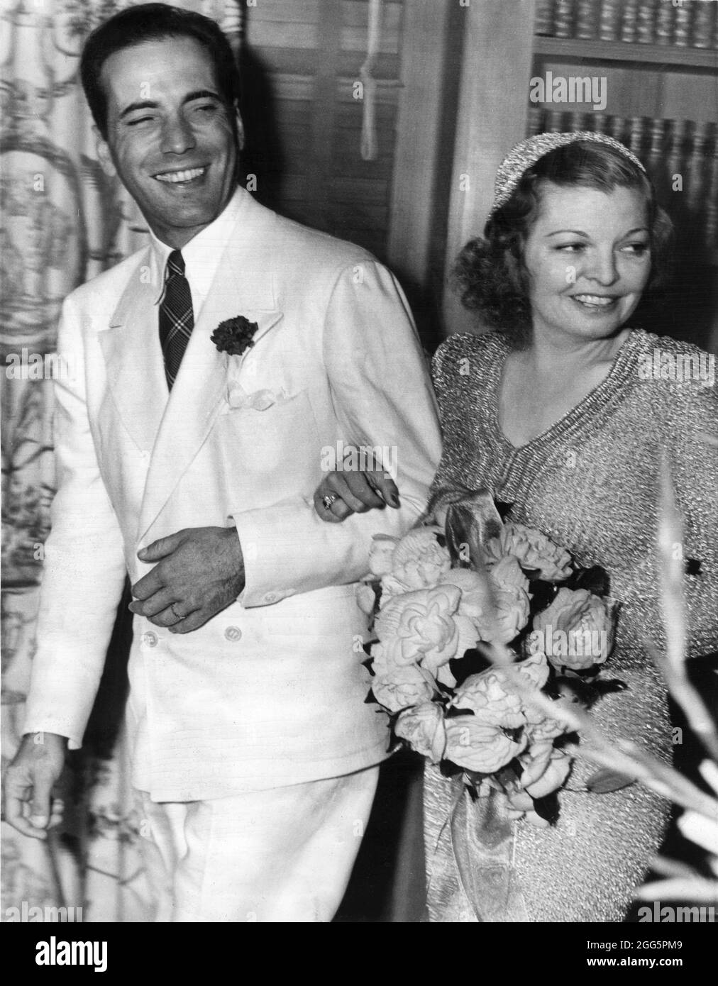 HUMPHREY BOGART and his 3rd Wife MAYO METHOT on their Wedding Day on ...