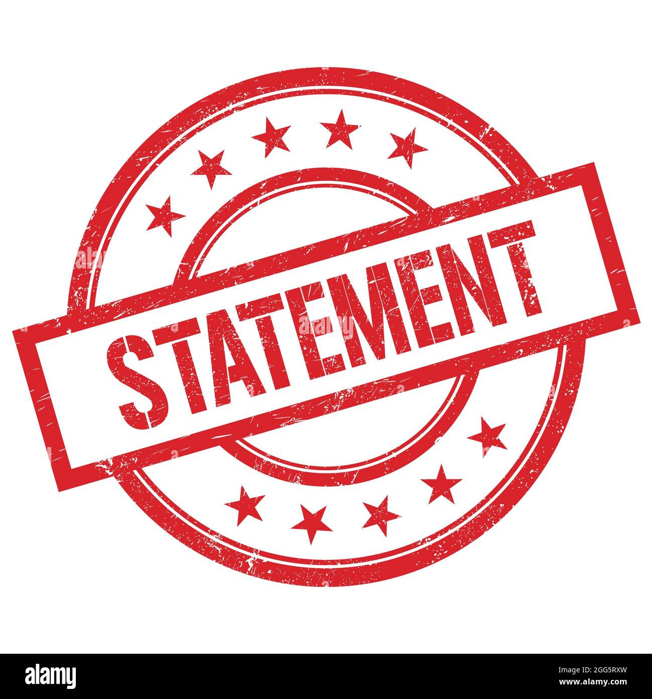 STATEMENT text written on red round vintage rubber stamp Stock Photo ...