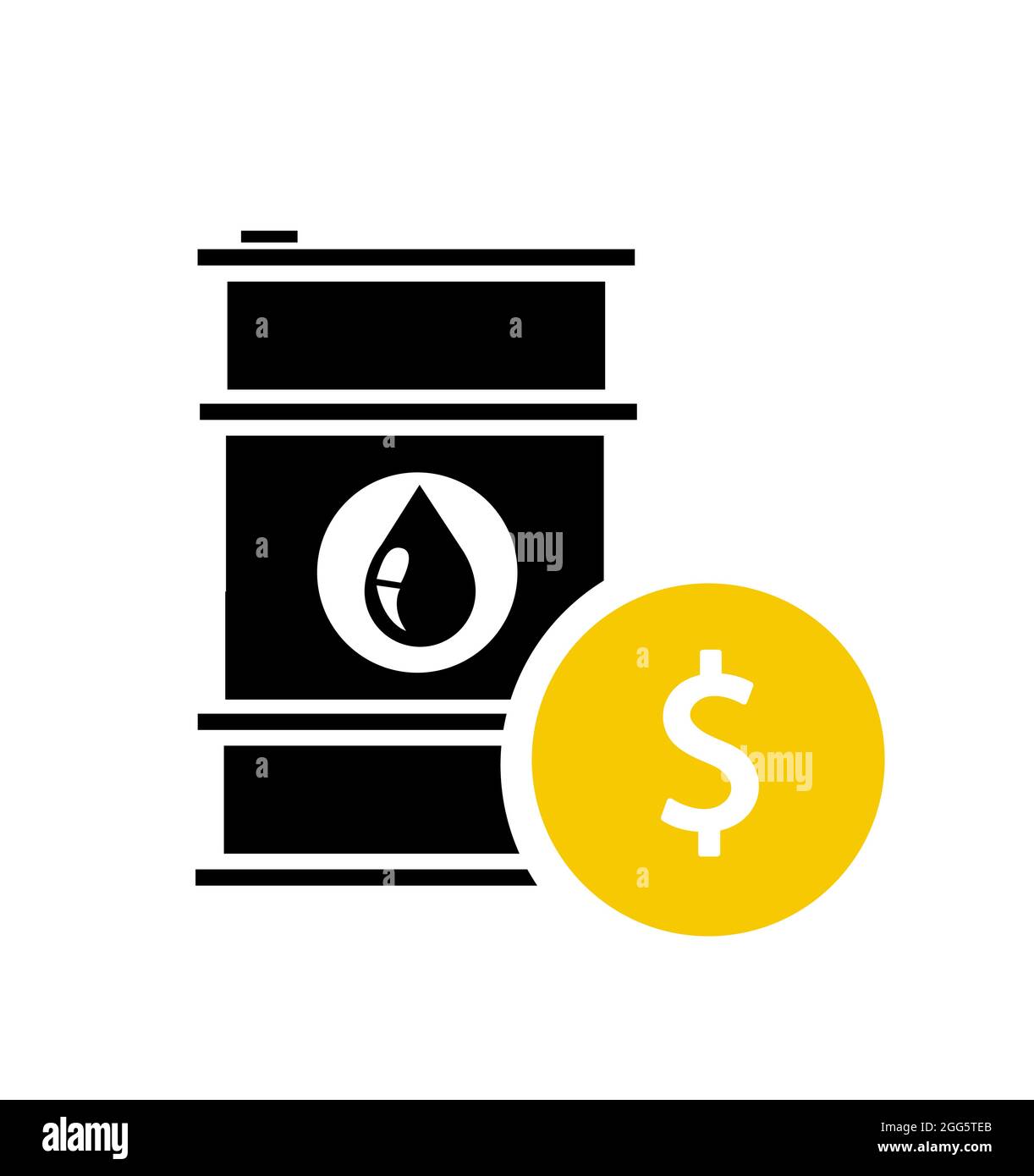 Gas can flat white Stock Vector Images - Alamy