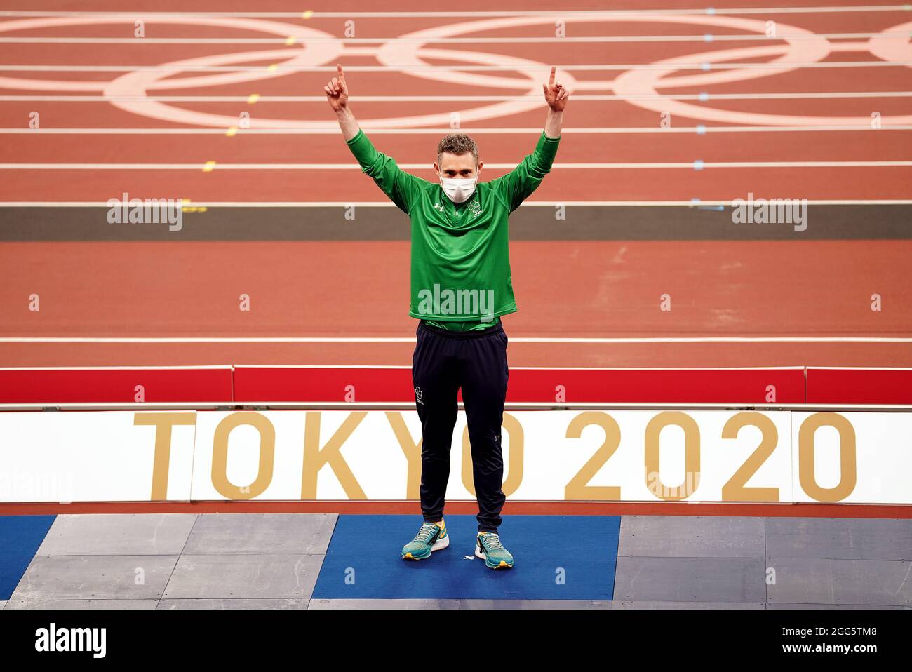 Republic of Ireland's Jason Smyth receives his Gold medal for the Men's ...
