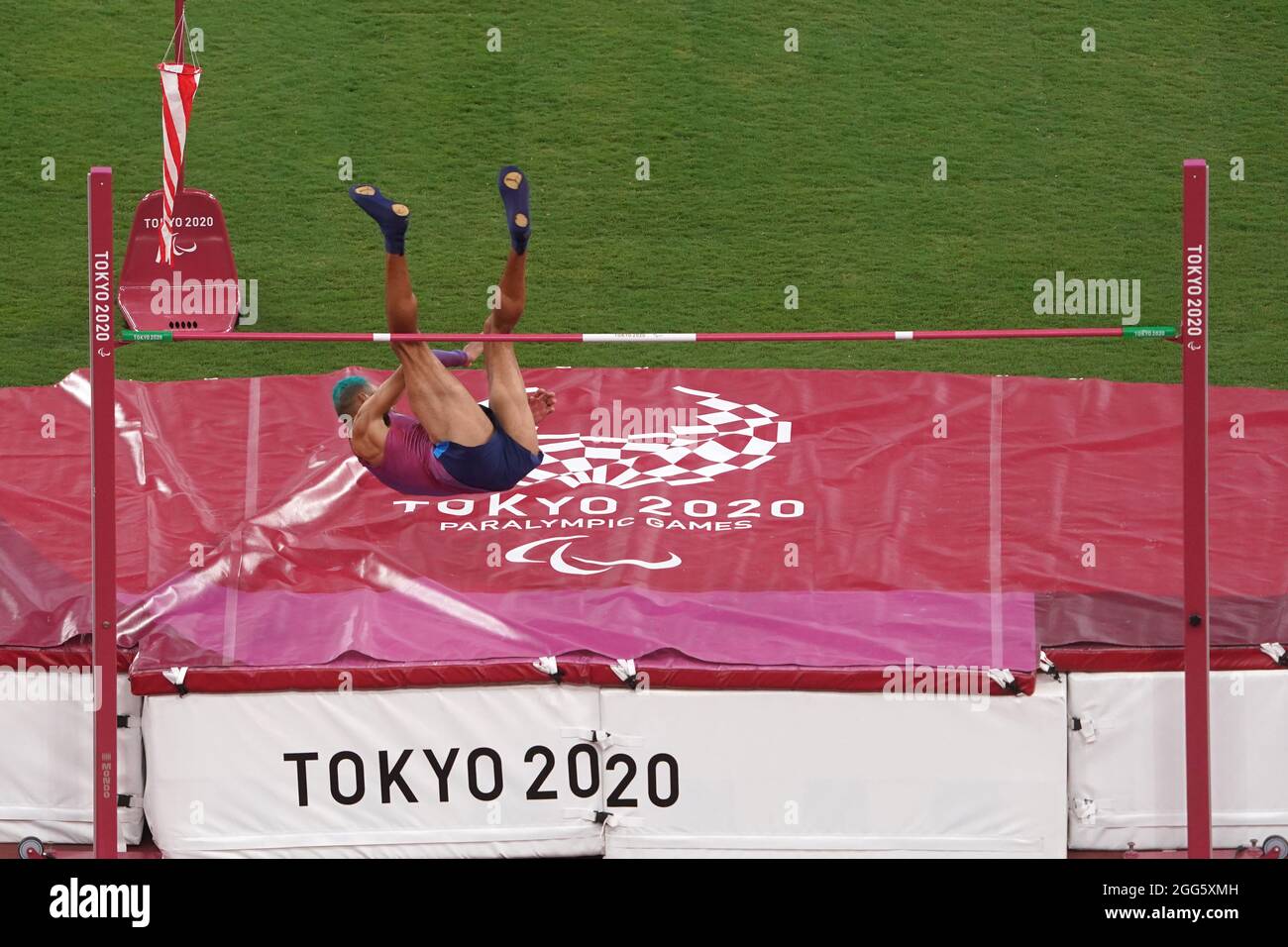 Tokio, Japan. 29th Aug, 2021. Paralympics: Athletics, high jump, men ...