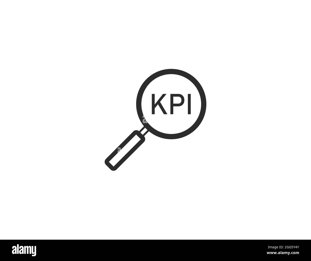 Vector illustration. Flat design. Analysis loupe kpi icon Stock Vector ...