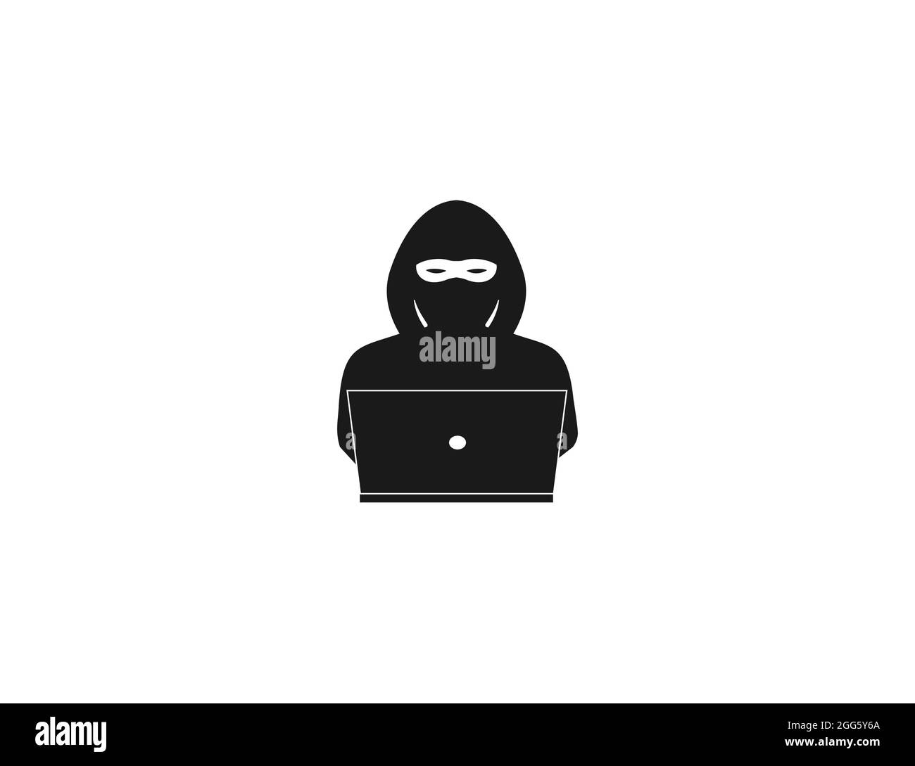 Vector illustration. flat design. Criminal robber internet icon Stock ...