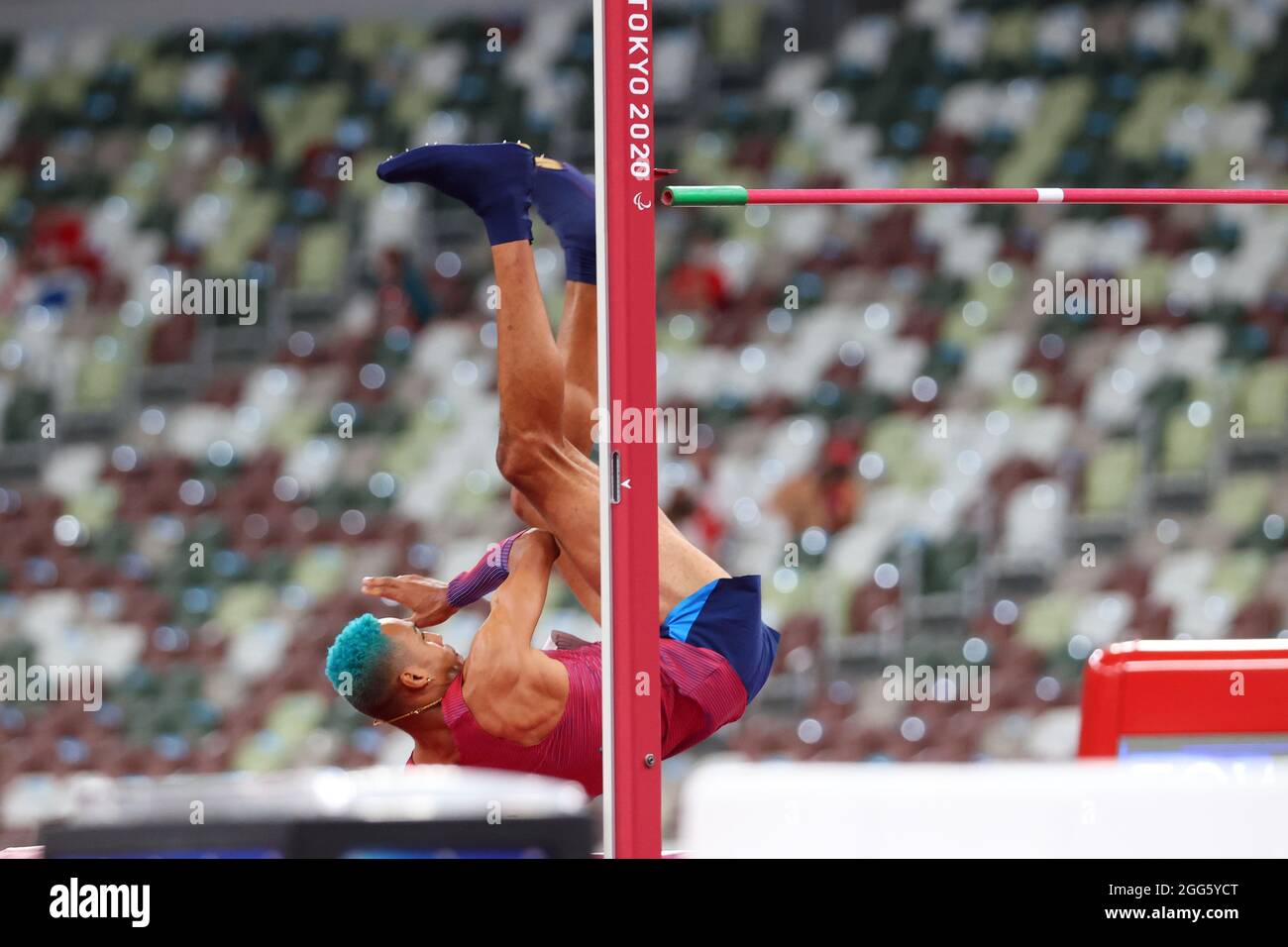 Tokio, Japan. 29th Aug, 2021. Paralympics: Athletics, high jump, men ...