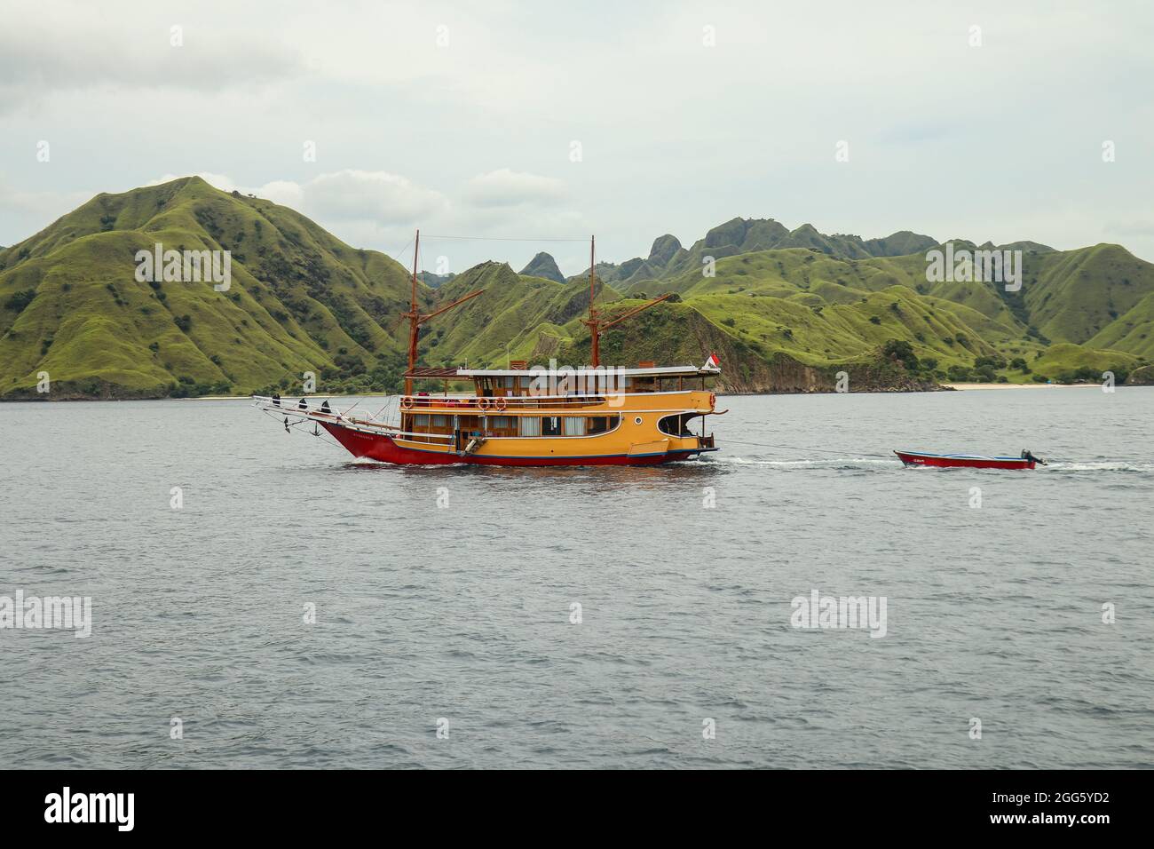 Labuan bajo with local ship , yacht and traditional small boat . Those ...