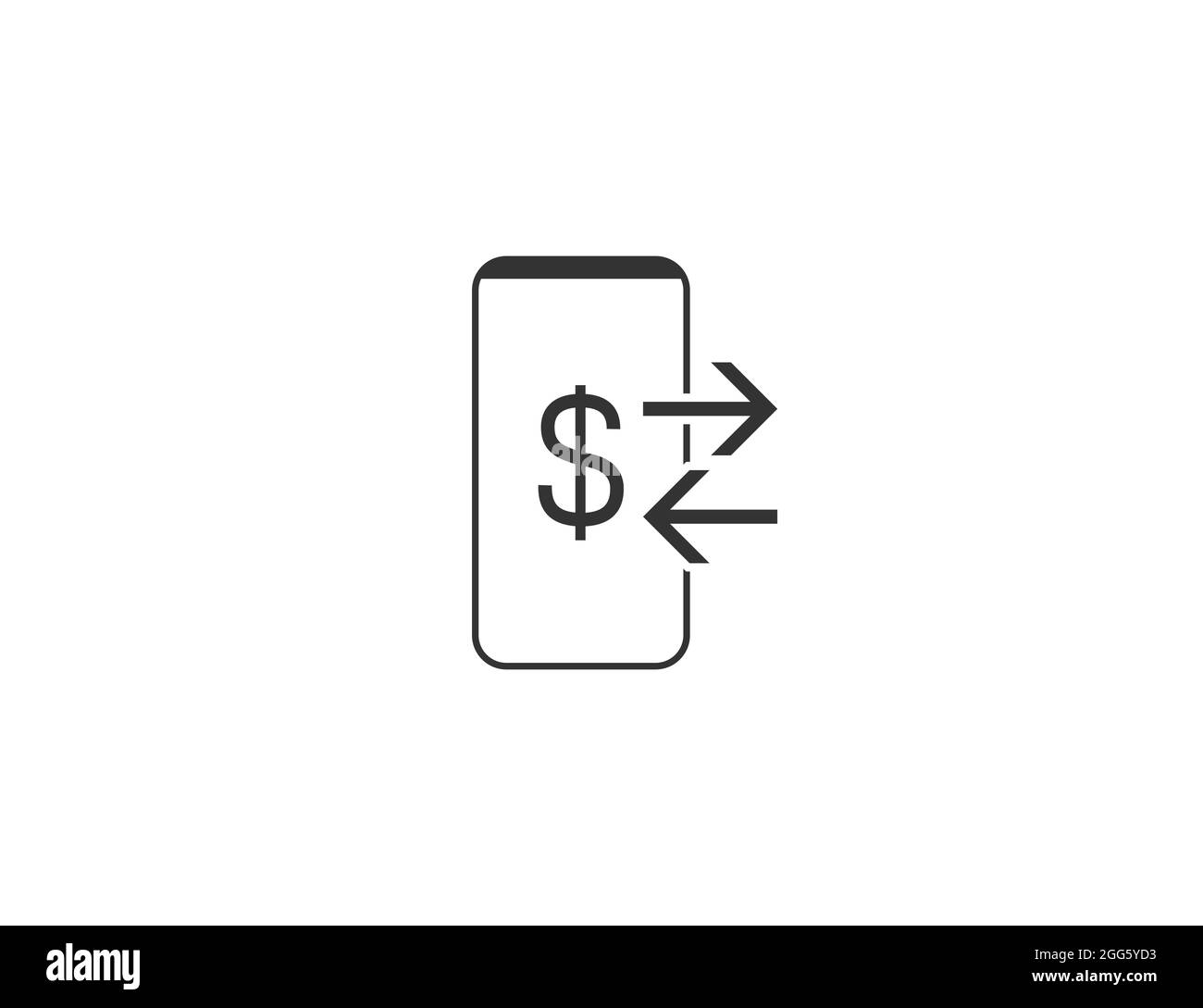 Vector illustration. Flat design. Money payment transfer icon Stock ...