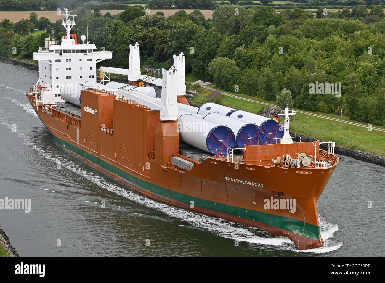 General Cargo Ship SPAARNEGRACHT passing the Kiel Canal Stock Photo - Alamy