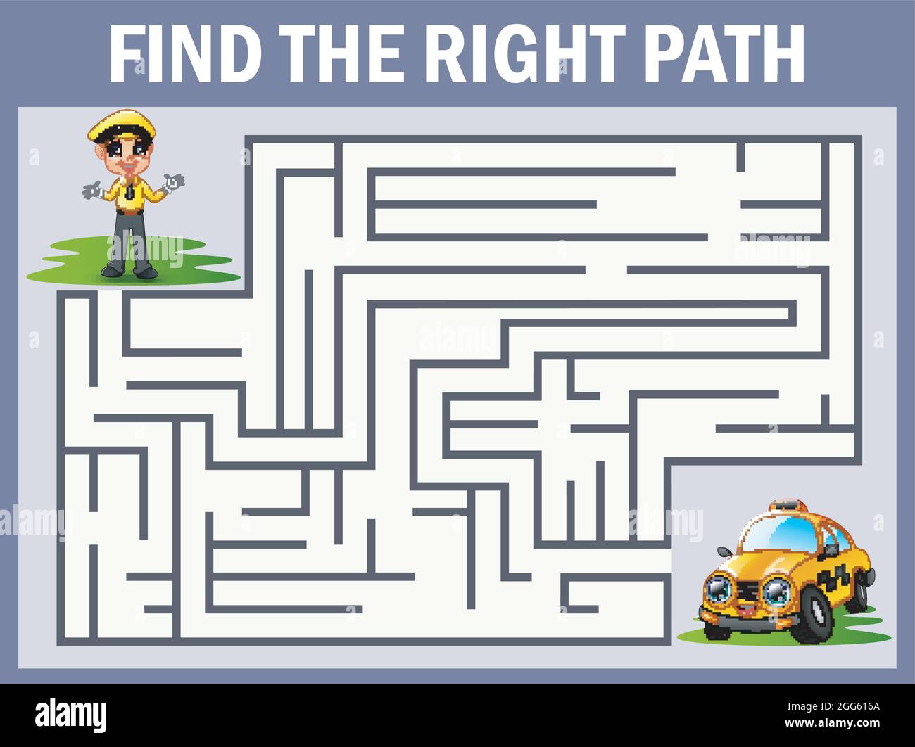 Kids maze game car Stock Vector Images - Alamy