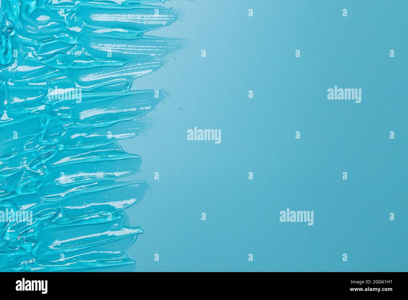 Transparent blue clear water gel surface texture. Skin care cosmetic ...