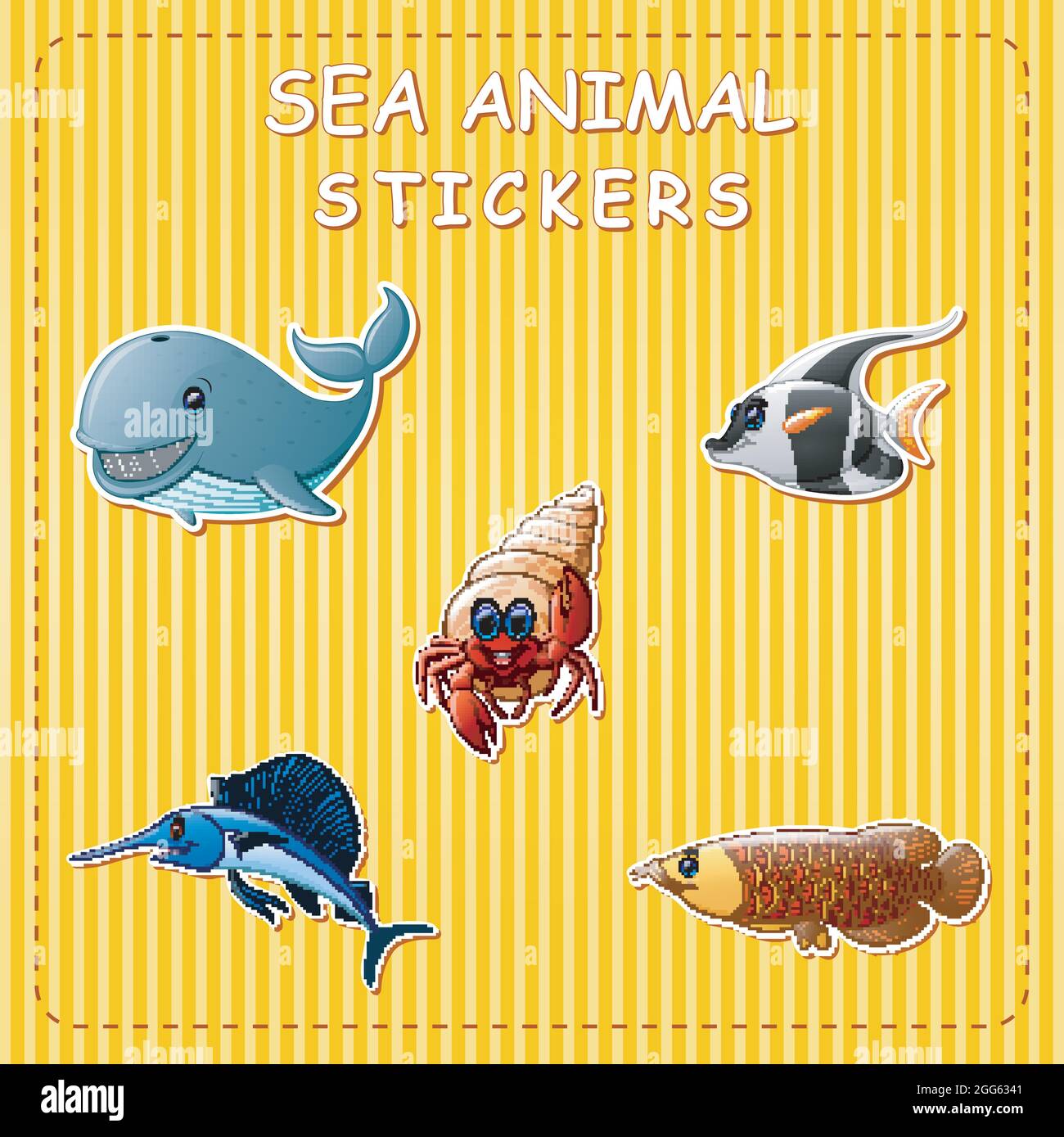 Cartoon sea animals hi-res stock photography and images - Alamy