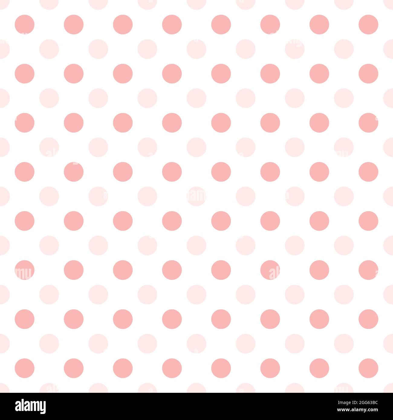 Small pink dots half drop repeat on white background seamless pattern ...