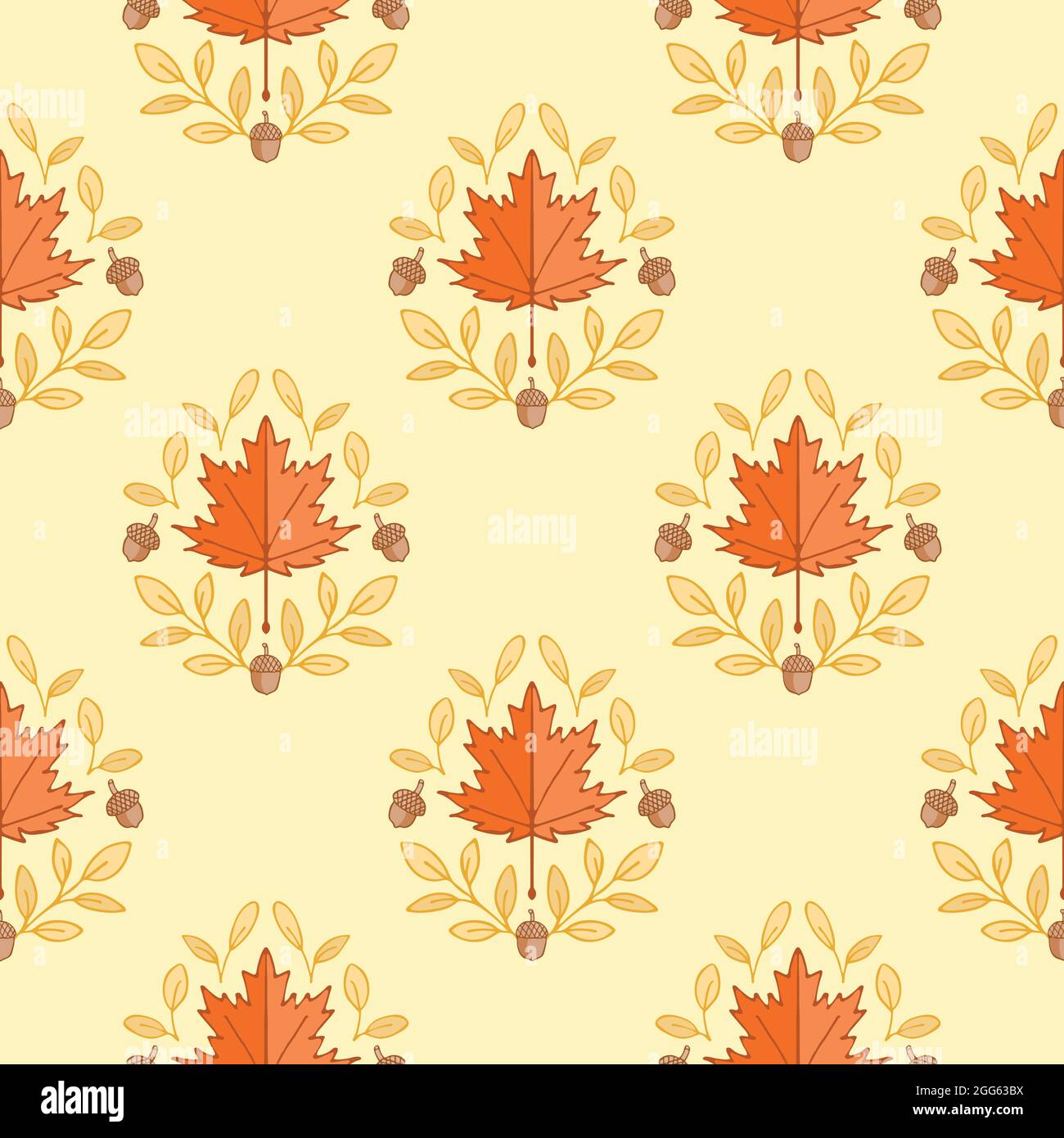 Cute illustration autumn leaves pattern hi-res stock photography and ...