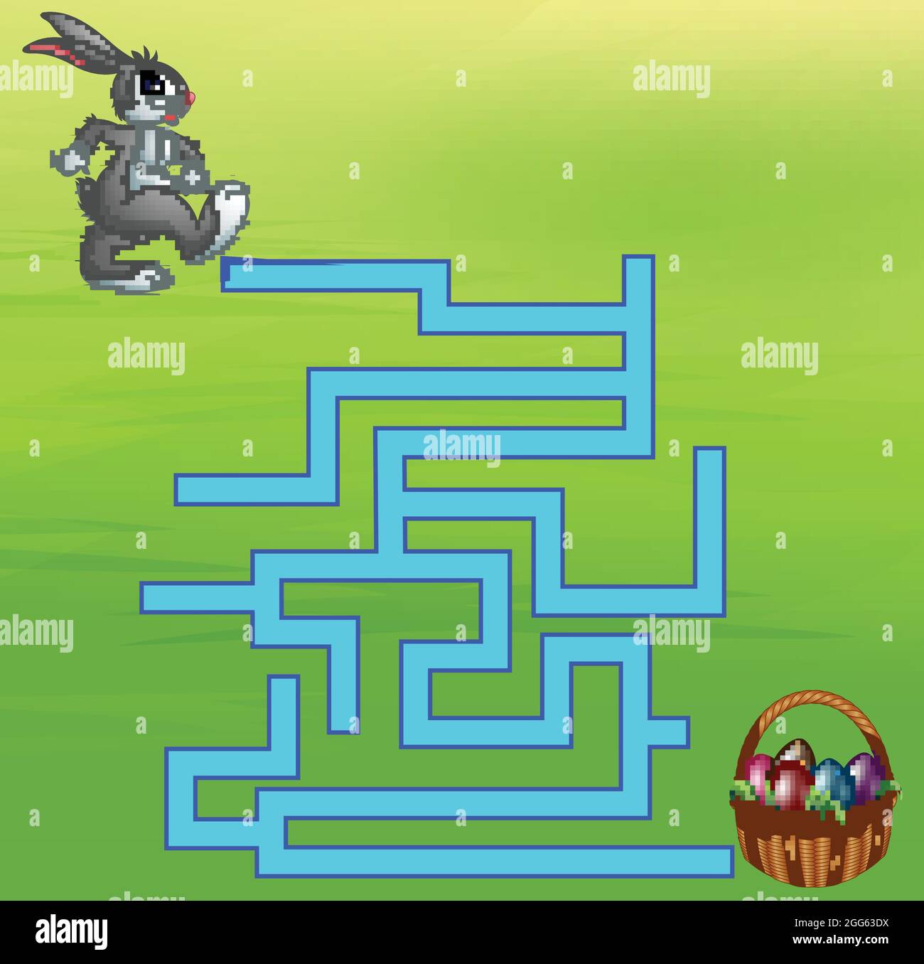 Rabbit Maze Stock Vector Images - Alamy