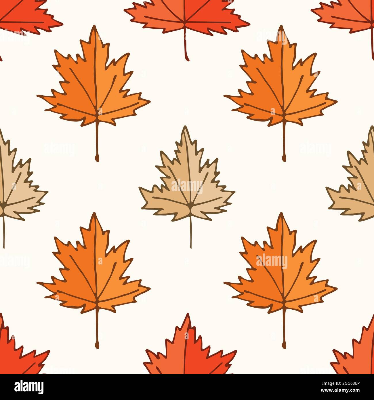 Autumn dry maple leaves seamless pattern foliage background Stock Vector Image & Art - Alamy