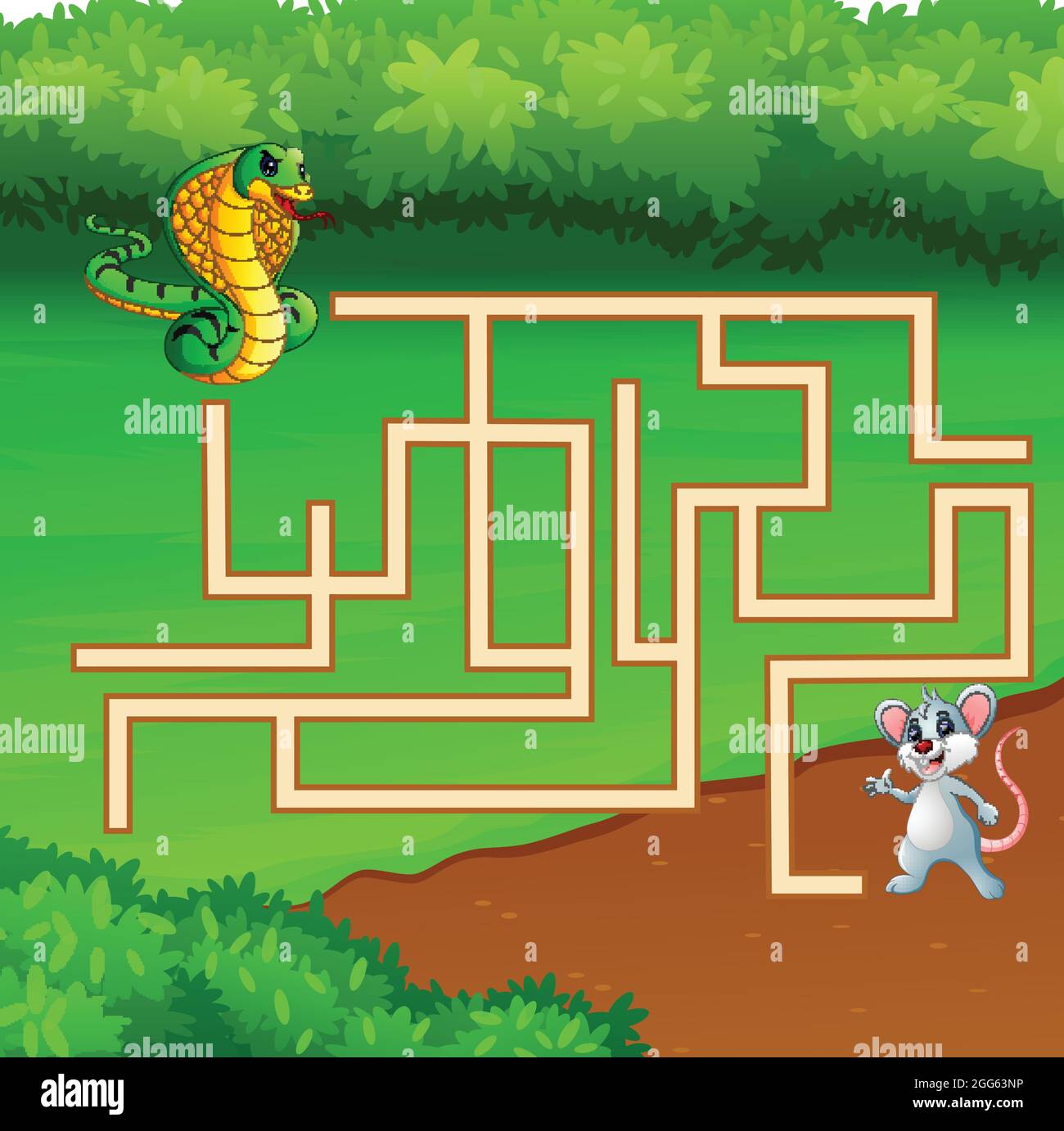 Mouse in maze Stock Vector Images - Alamy