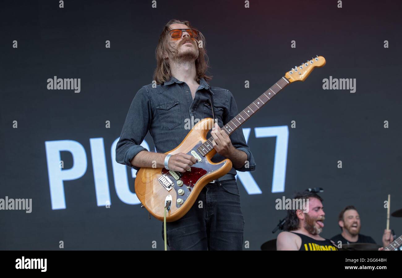 Pigs X7 at Victorious Festival 2021, Portsmouth, Hampshire, UK. 29th ...
