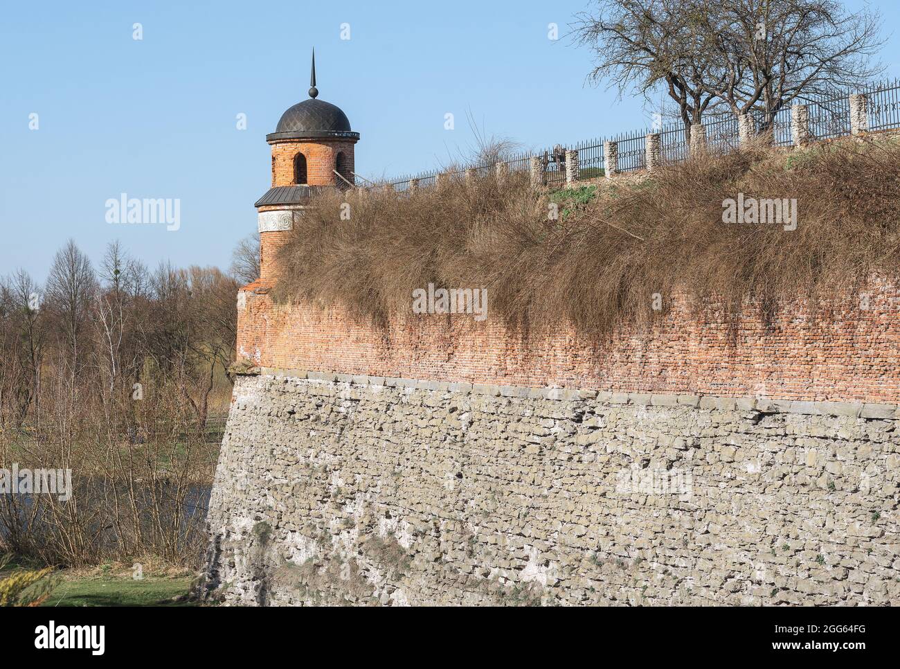 The watchtower and the moat in the ancient fortress of Dubno, Rivne ...