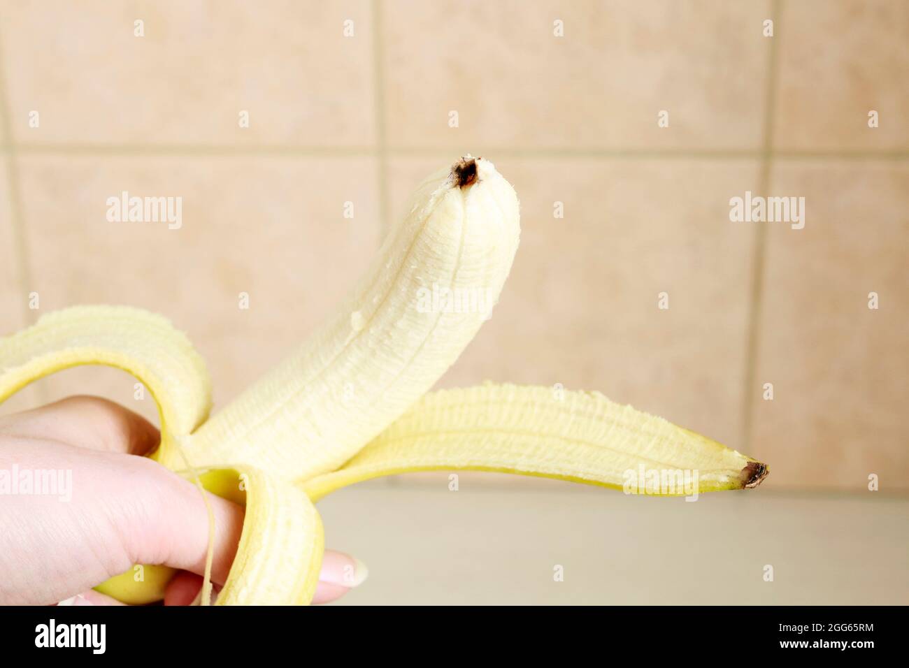Black banana tip. Healthy food Stock Photo - Alamy