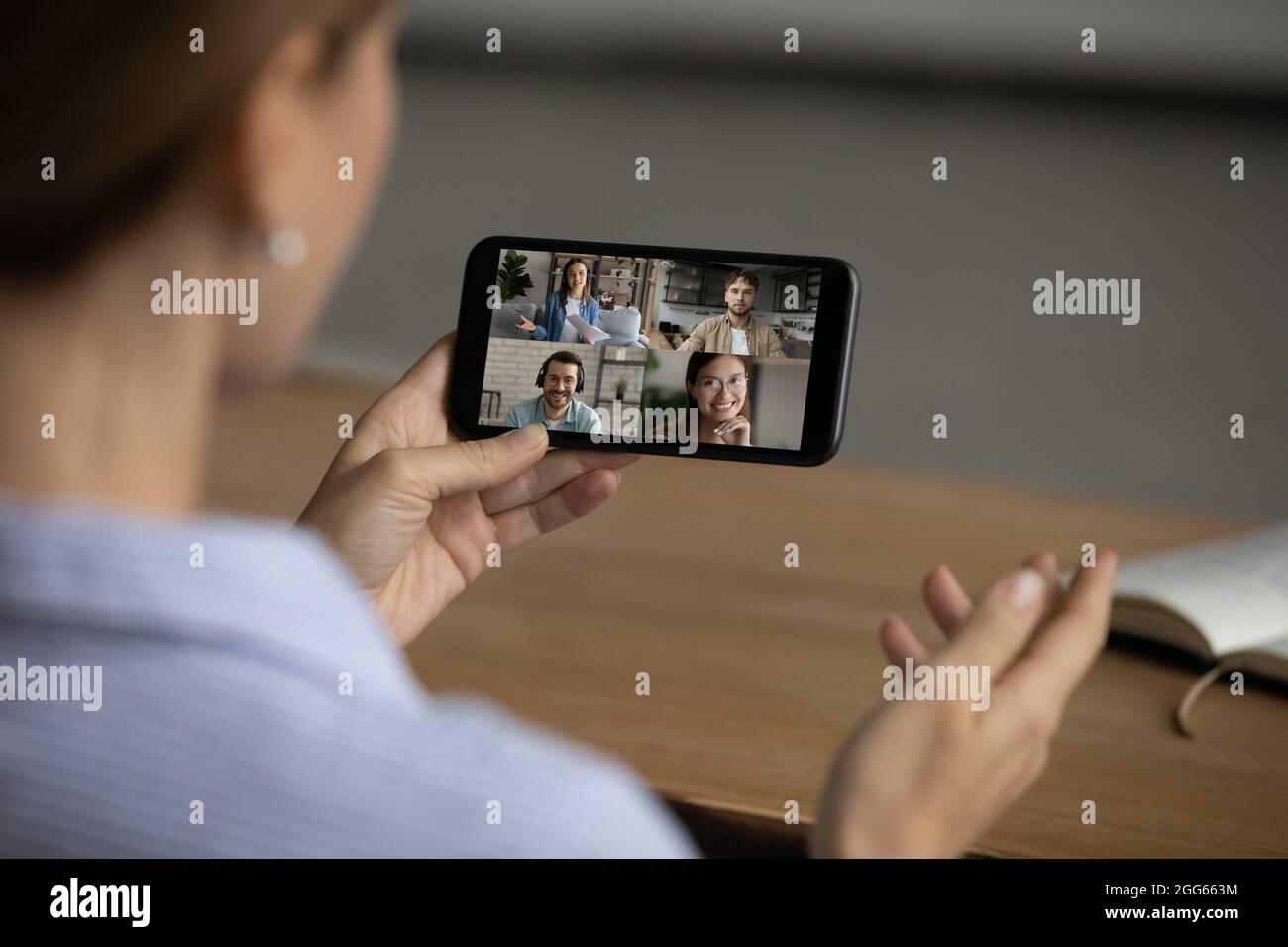 Conference call group phone hi-res stock photography and images - Alamy