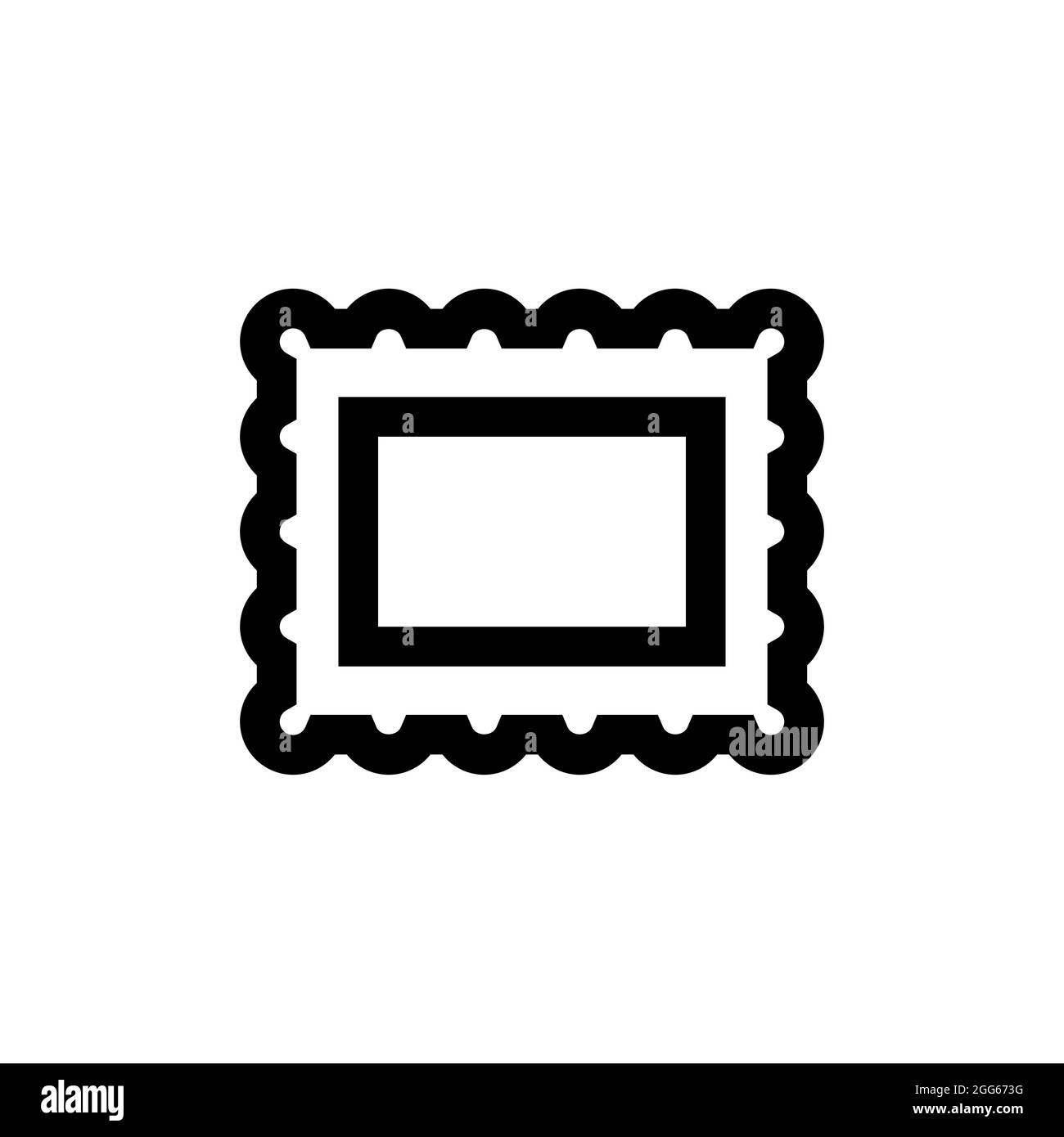 Postage stamp outline icon isolated. Vector illustration Stock Vector ...