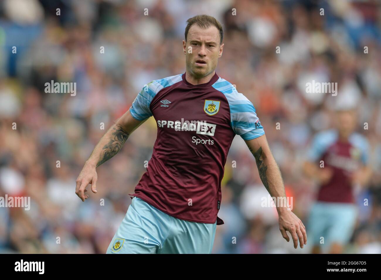 Ashley Barnes #10 of Burnley in action during the game in Burnley ...