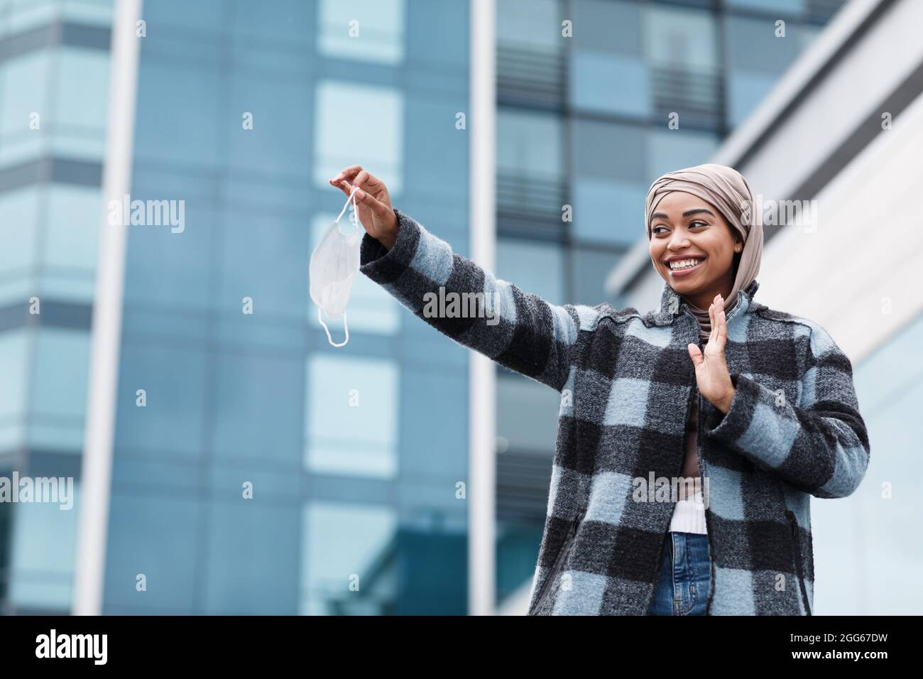 Bye-bye virus, new normal after covid-19 quarantine, be safe Stock ...