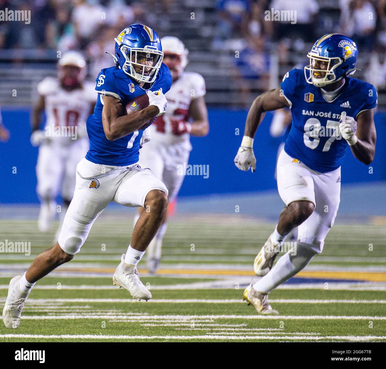 August 28 2021 San Jose, CA USA San Jose State wide receiver Charles ...