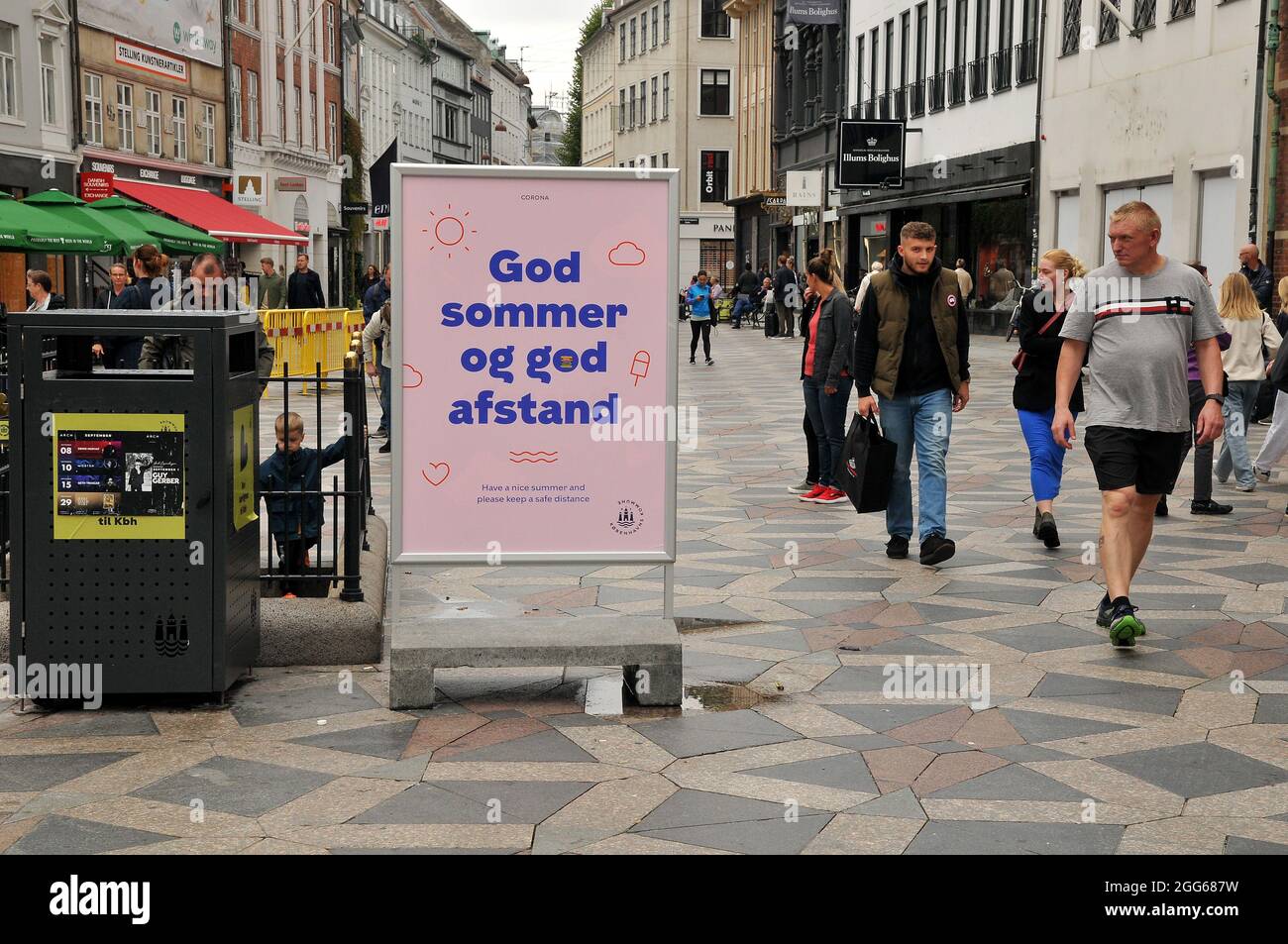 Copenhagen, Denmark., 29 August 2021, Informion vors visitors billboard ...