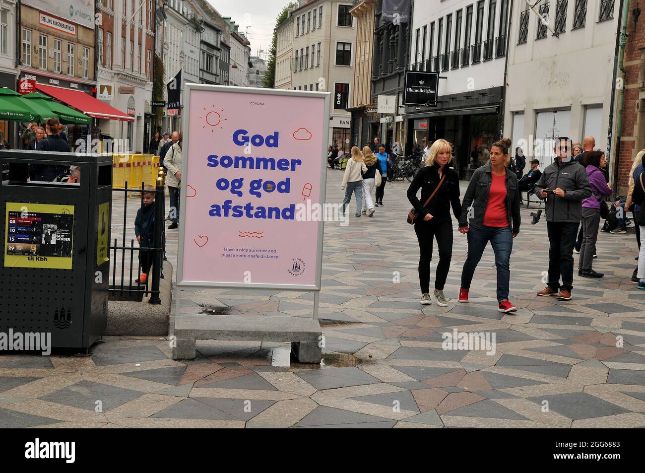 Copenhagen, Denmark., 29 August 2021, Informion vors visitors billboard ...