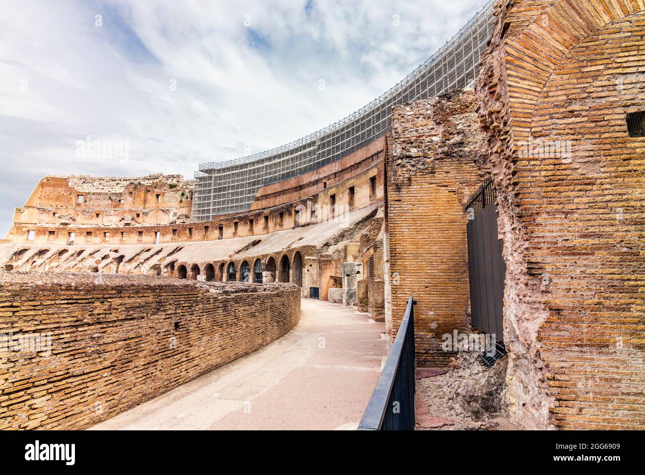 Details of the Colosseum amphitheatre in Rome during the day Stock ...