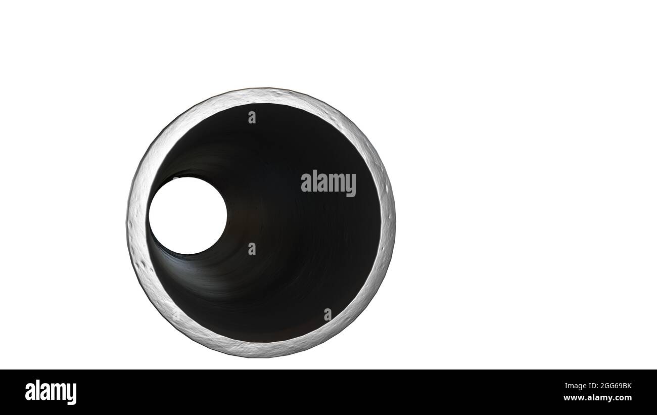 Round tube rolled metal. isolated digital industrial 3D illustration ...