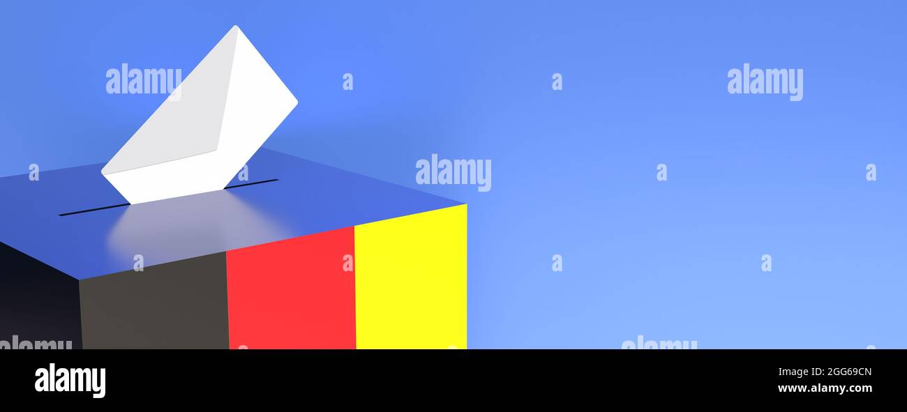 Germany election 2021, Envelope on ballot box slot, vote to elect the ...