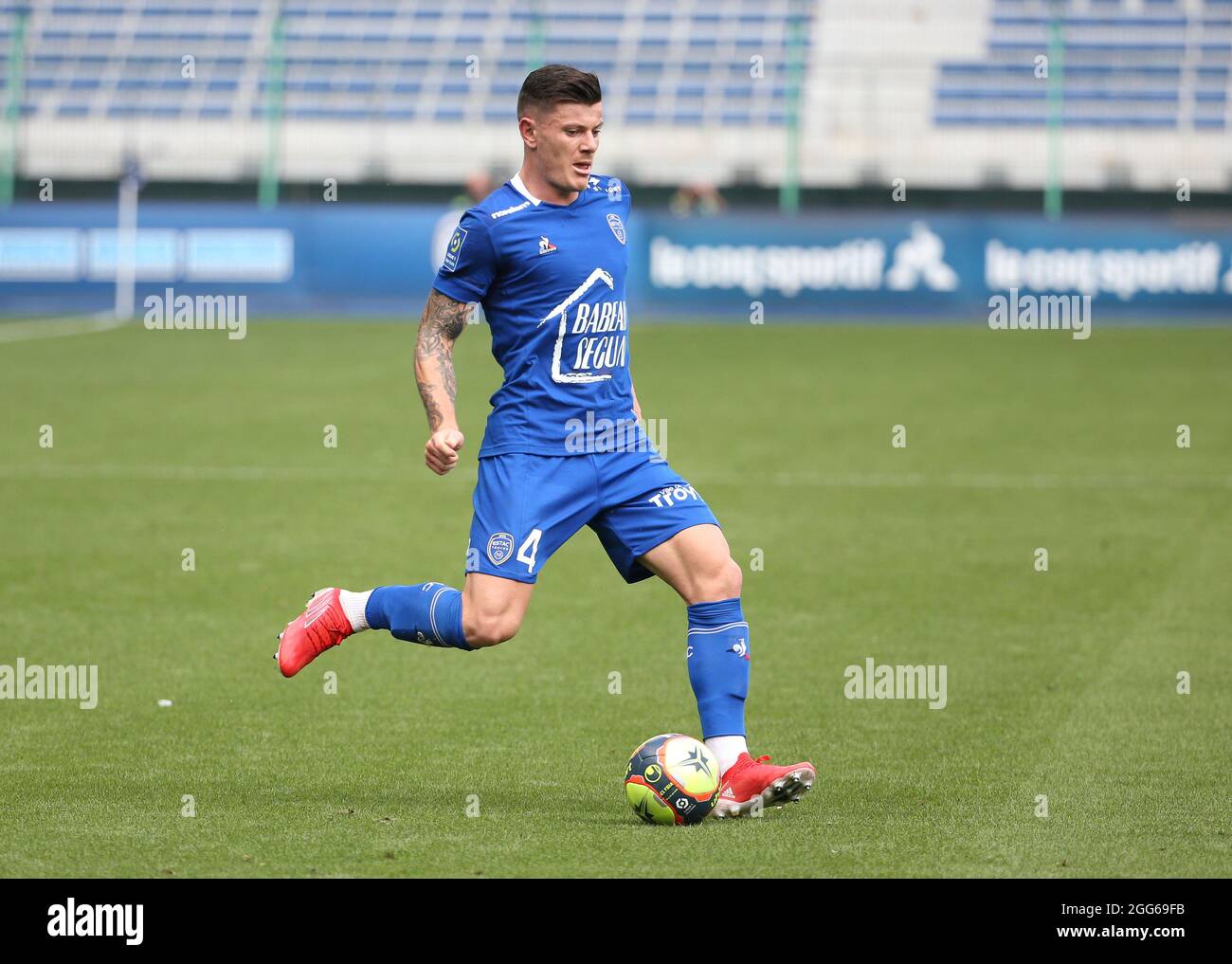 Giulian Biancone of Troyes during the French championship Ligue 1 ...