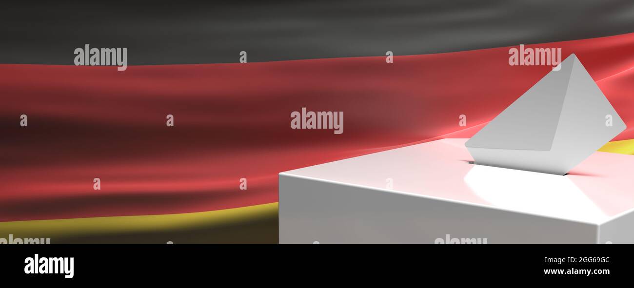 Germany election 2021, Envelope on ballot box slot, vote to elect the ...
