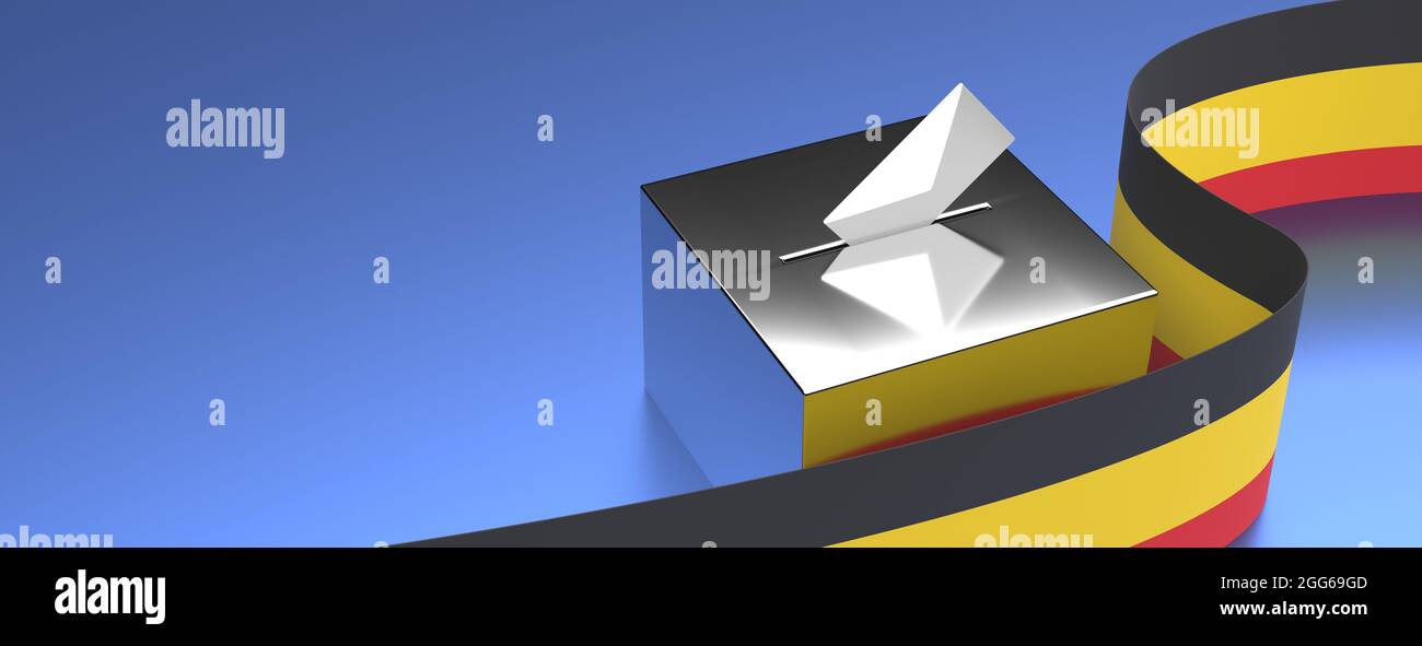 Germany election 2021, Envelope on ballot box slot, vote to elect the ...