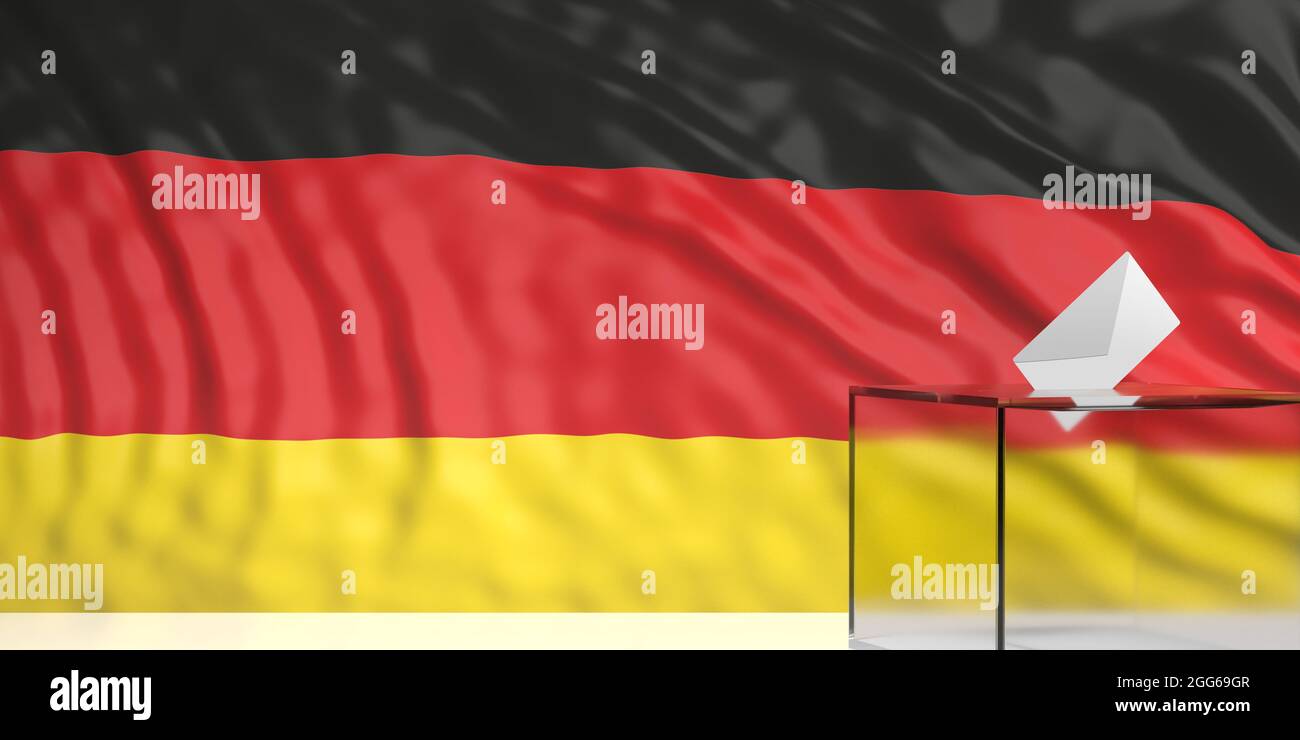 Germany election 2021, Envelope on ballot box slot, vote to elect the ...