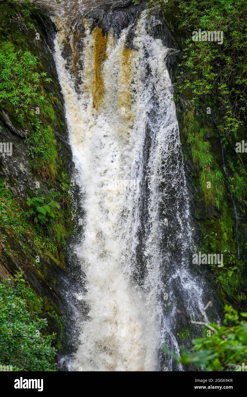 The beautiful Waterfalls and Bridges of Devils Bridge in Wales Stock ...