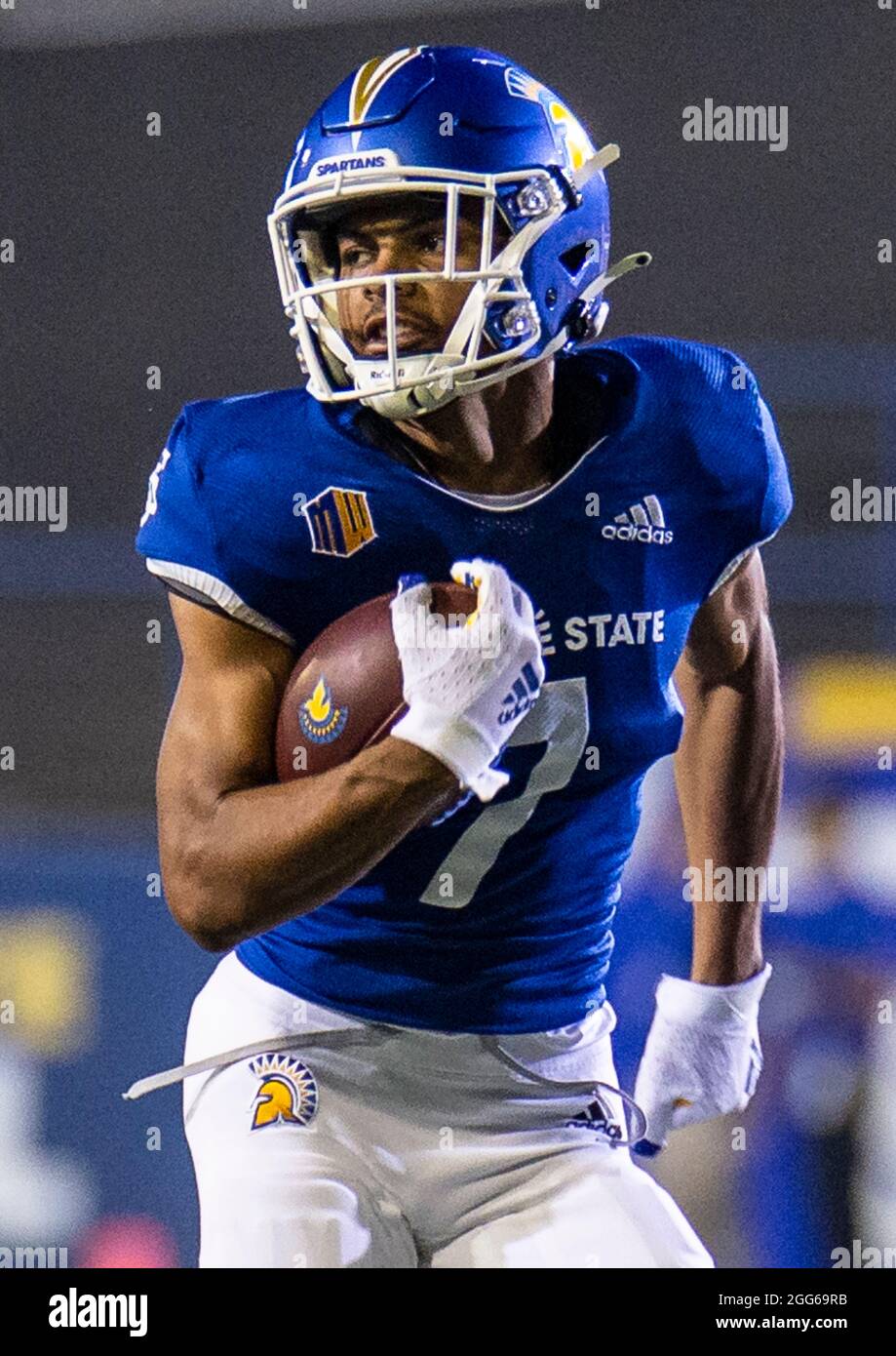 August 28 2021 San Jose, CA USA San Jose State wide receiver Charles ...
