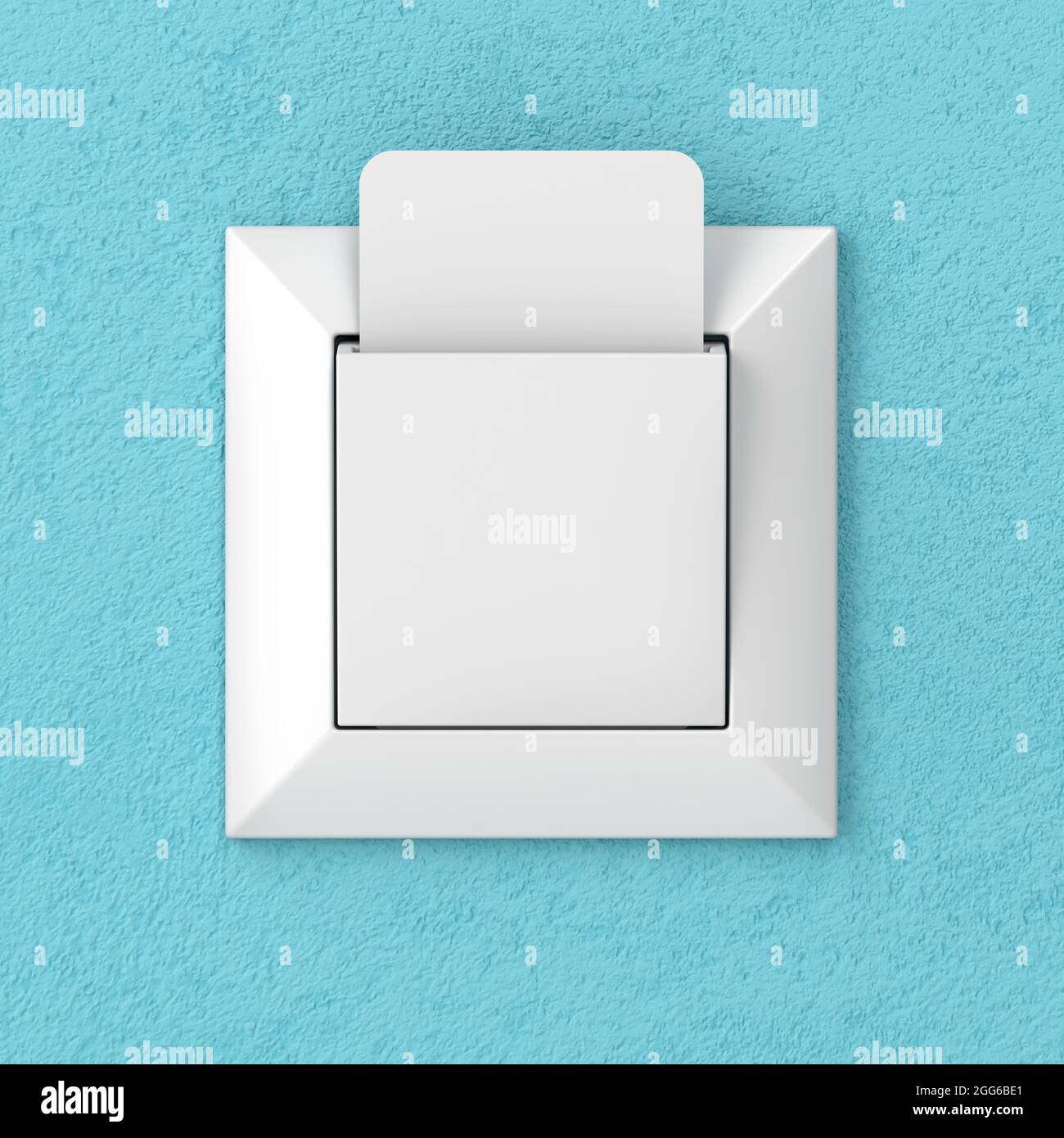 Key card reader on the wall in the hotel room, front view Stock Photo ...