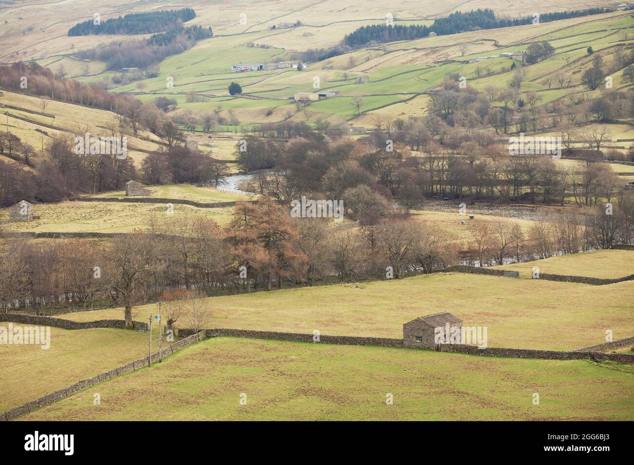 The Yorkshire Dales valley of Swaledale, UK Stock Photo - Alamy