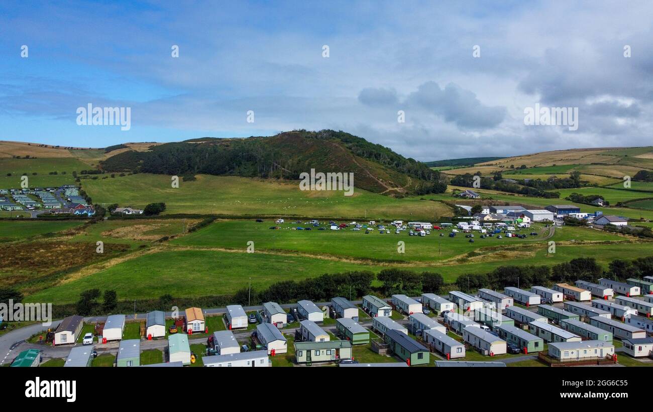 The beautiful Welsh coastal towns from the air via Drone footage Stock ...
