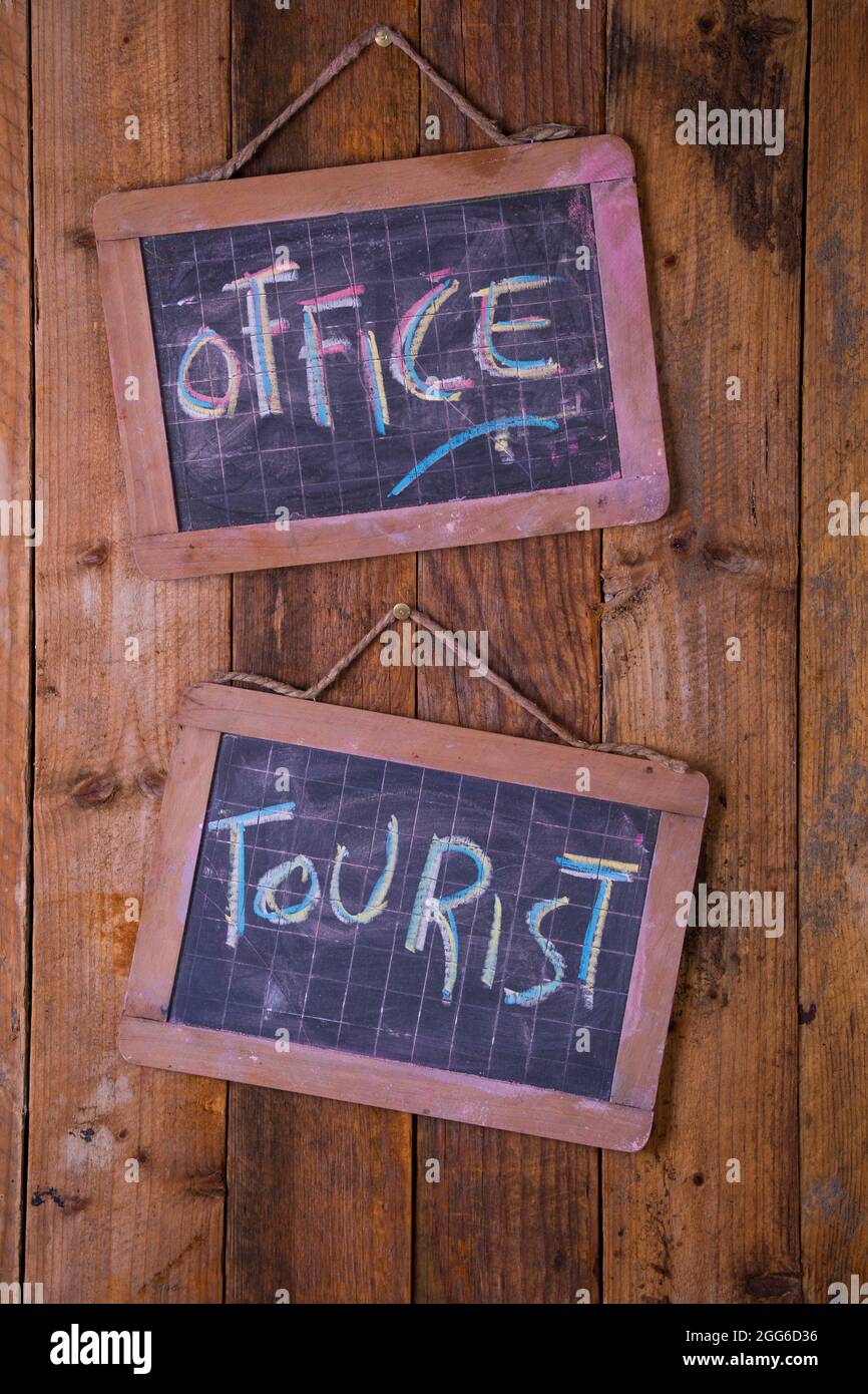 Graphical representation of signs indicating a tourist information ...