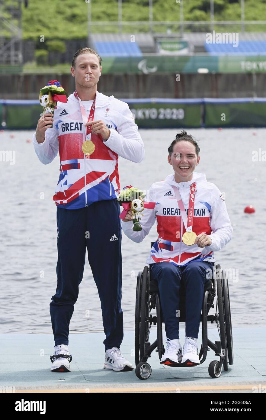 Tokyo, Japan. 29th Aug 2021. Laurence Whiteley (L) and Lauren Rowles of ...