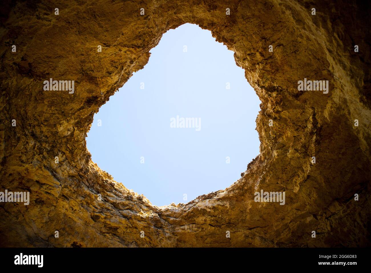 Internal view of the opening of a small natural cave Stock Photo - Alamy