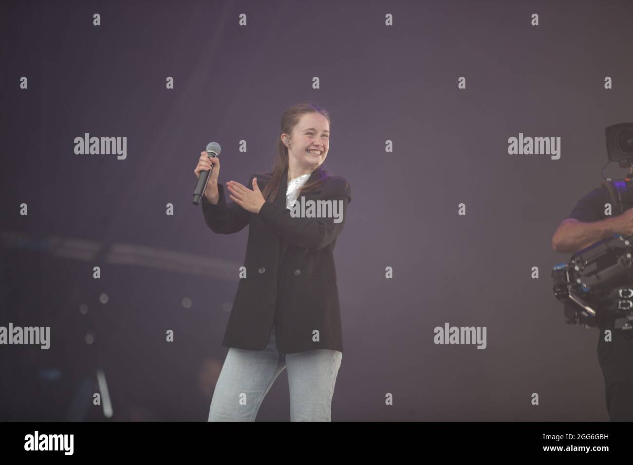 Leeds , UK. 29 Aug 2021, Becky Hill performs live on The main Stage ...