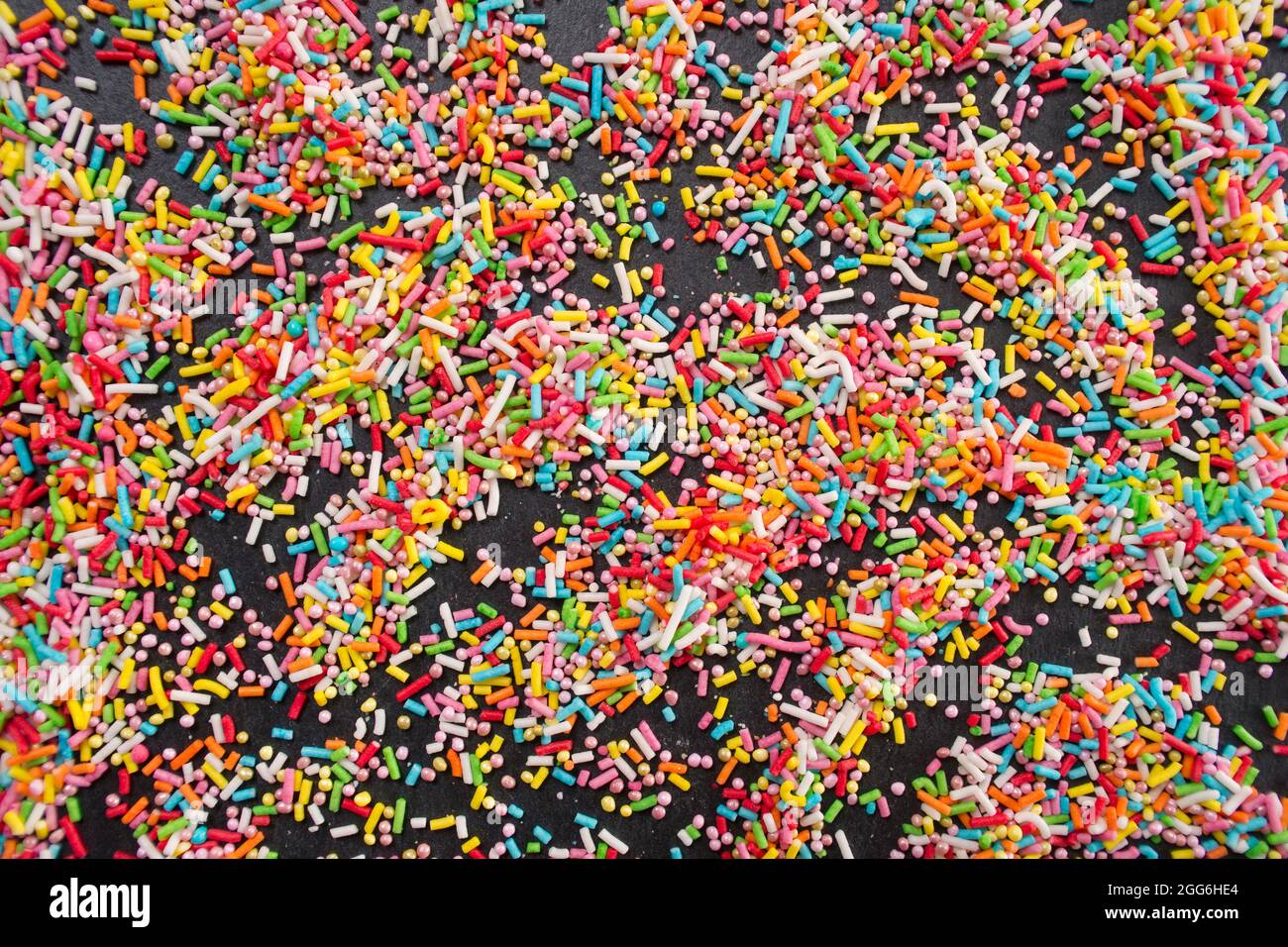 Presentation background made with sugar balls of various colors Stock ...