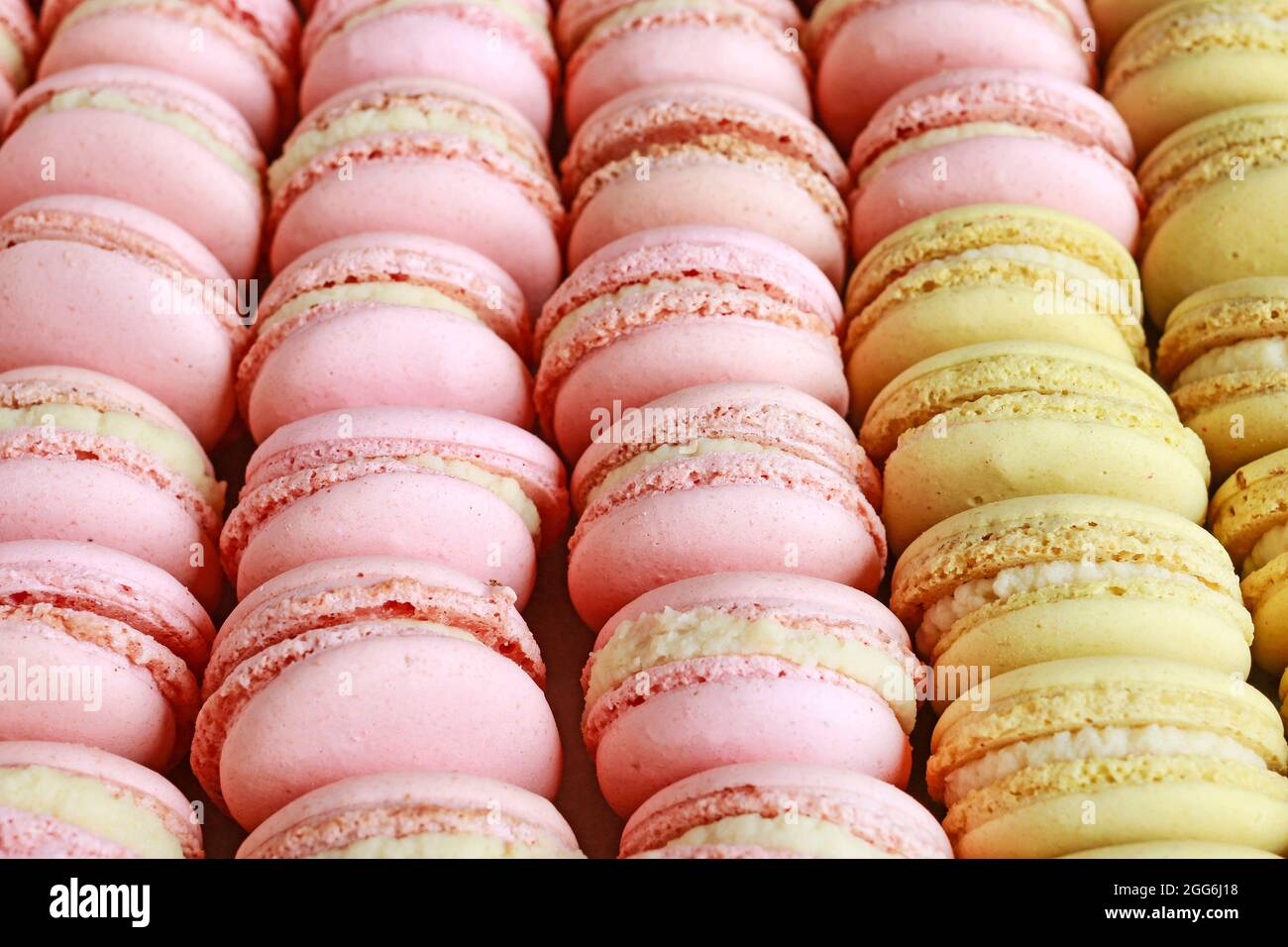 French macaroons cakes. Party dessert Stock Photo - Alamy